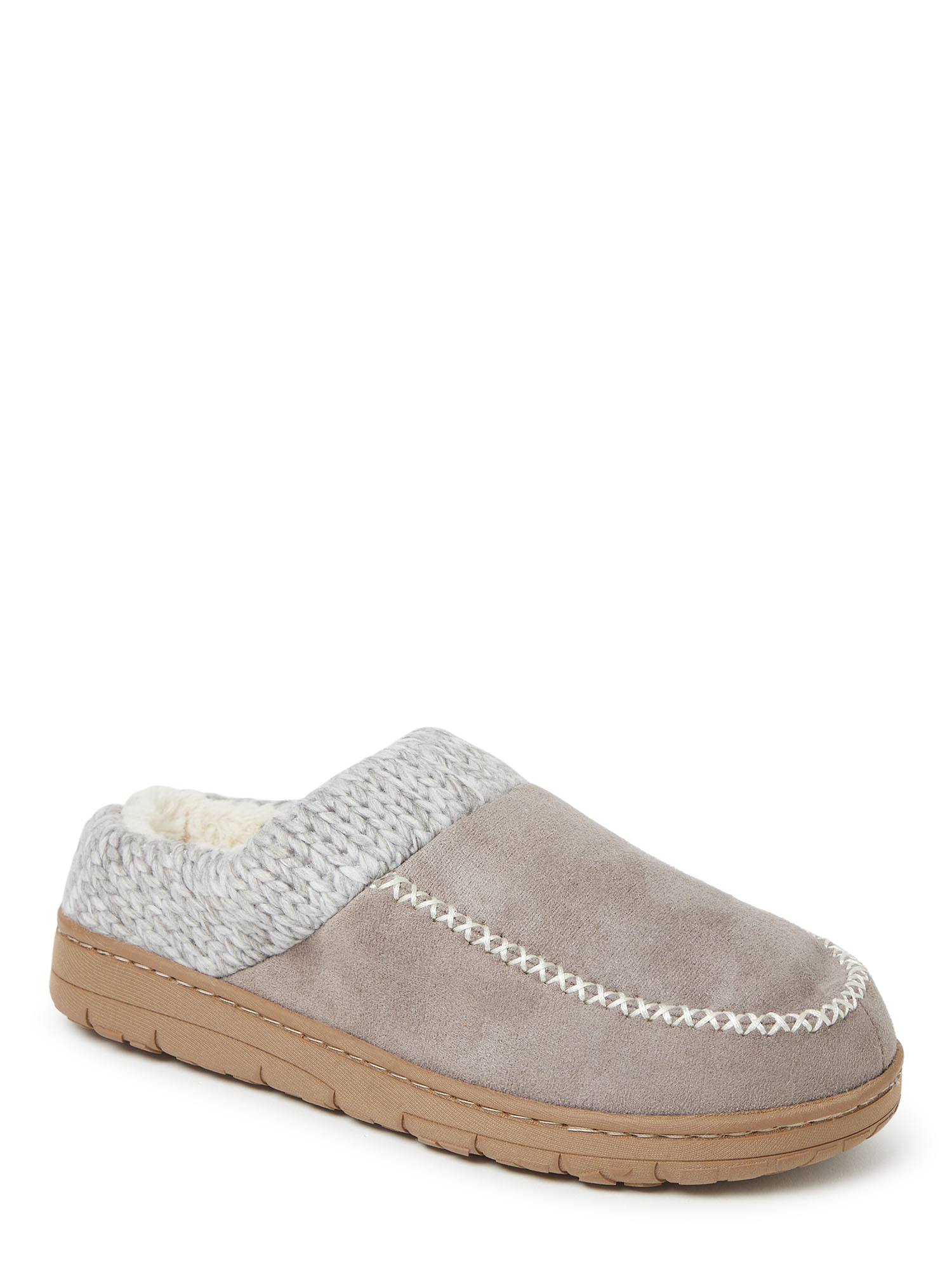 Dearfoams Cozy Comfort Women's Moc Toe Clog Slippers with Chunky Knit ...