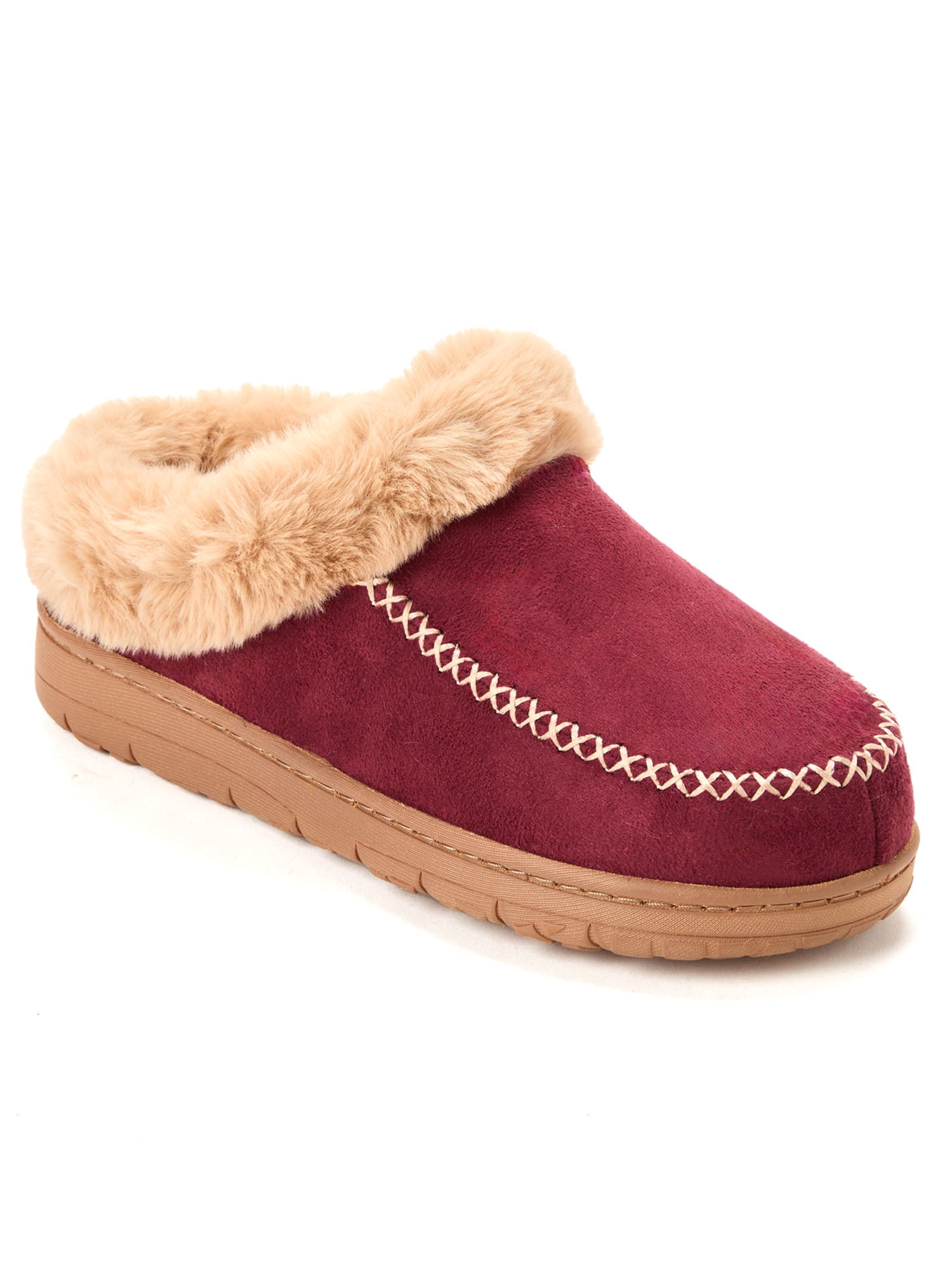Dearfoams Cozy Comfort Women's Moc Toe Clog Slippers - Walmart.com