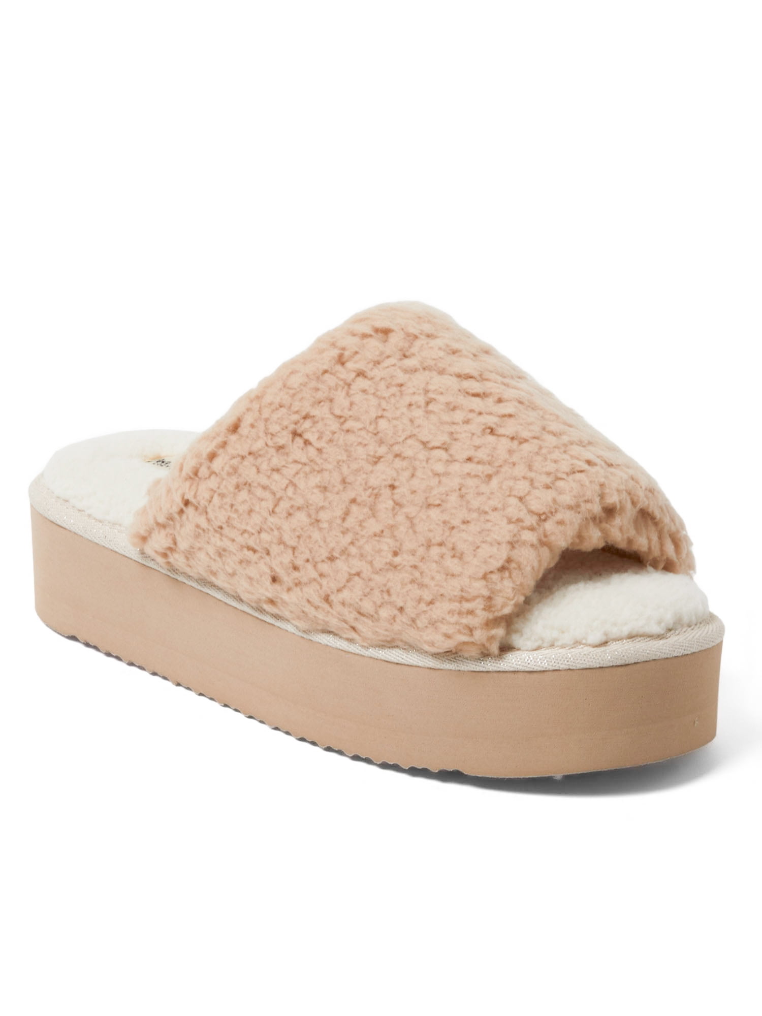 Deafoams Cozy Comfort Women's Platform Terry Slide Slipper, Temperature ...