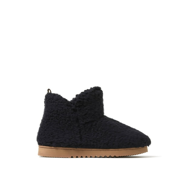 Dearfoams Cozy Comfort Women's Teddy Bootie Slippers - Walmart.com