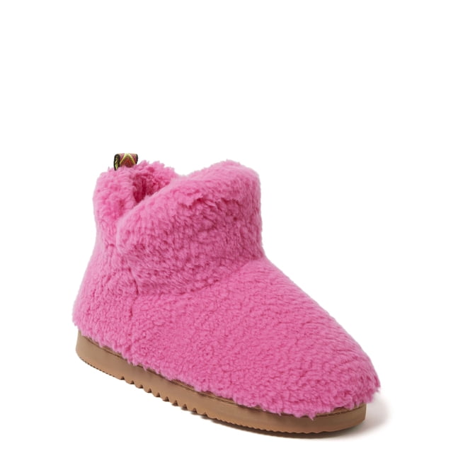 Dearfoams Cozy Comfort Women's Teddy Bootie Slippers - Walmart.com
