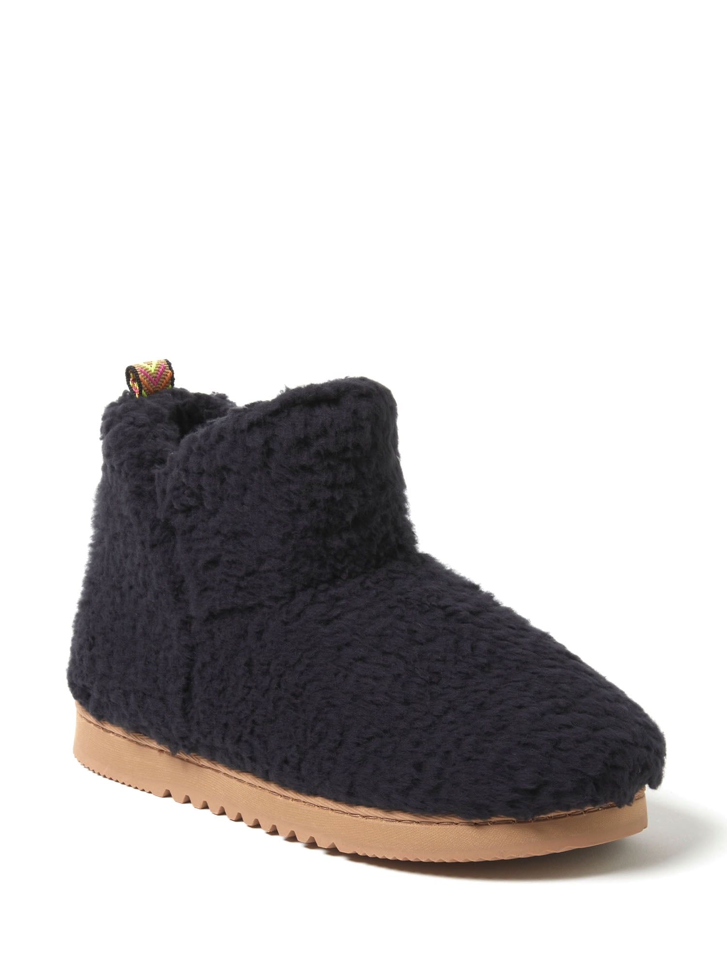 Dearfoams Women's Teddy Bootie Slippers Indoor Washable Slip-Resistant ...