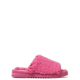 Dearfoams Cozy Comfort Women's Teddy Pile Open Toe Scuff Slippers ...