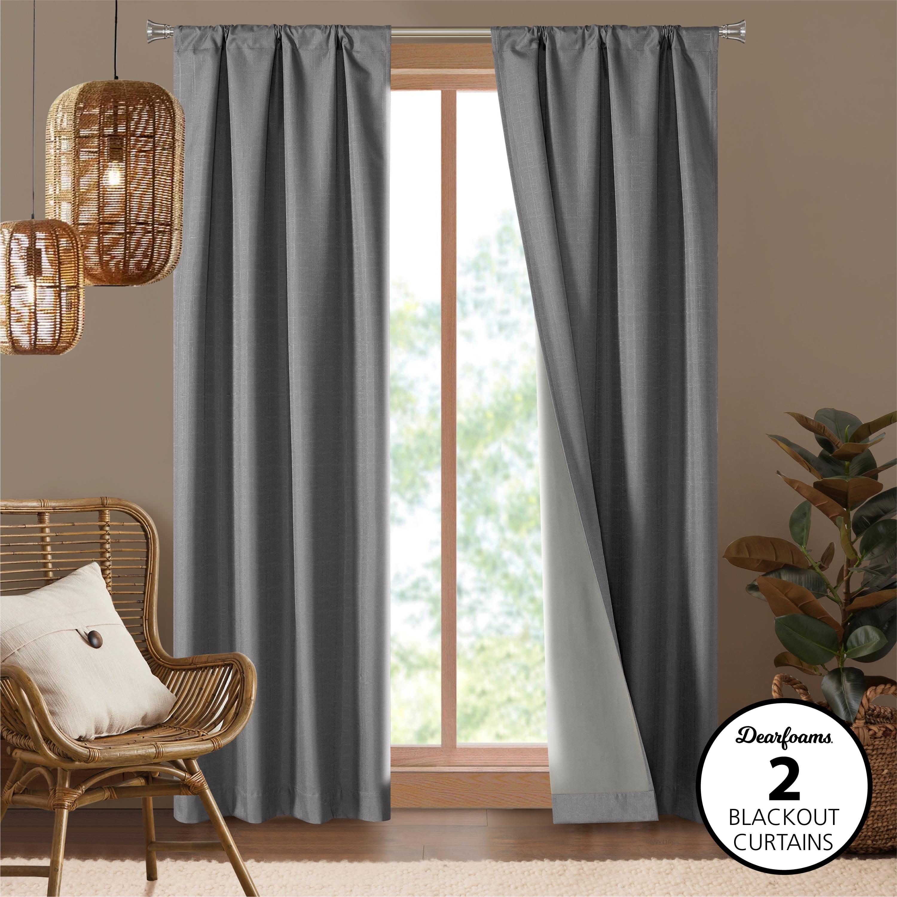 Dearfoams Total Blackout Curtain Panel - Energy Efficient 37 - Walmart.com