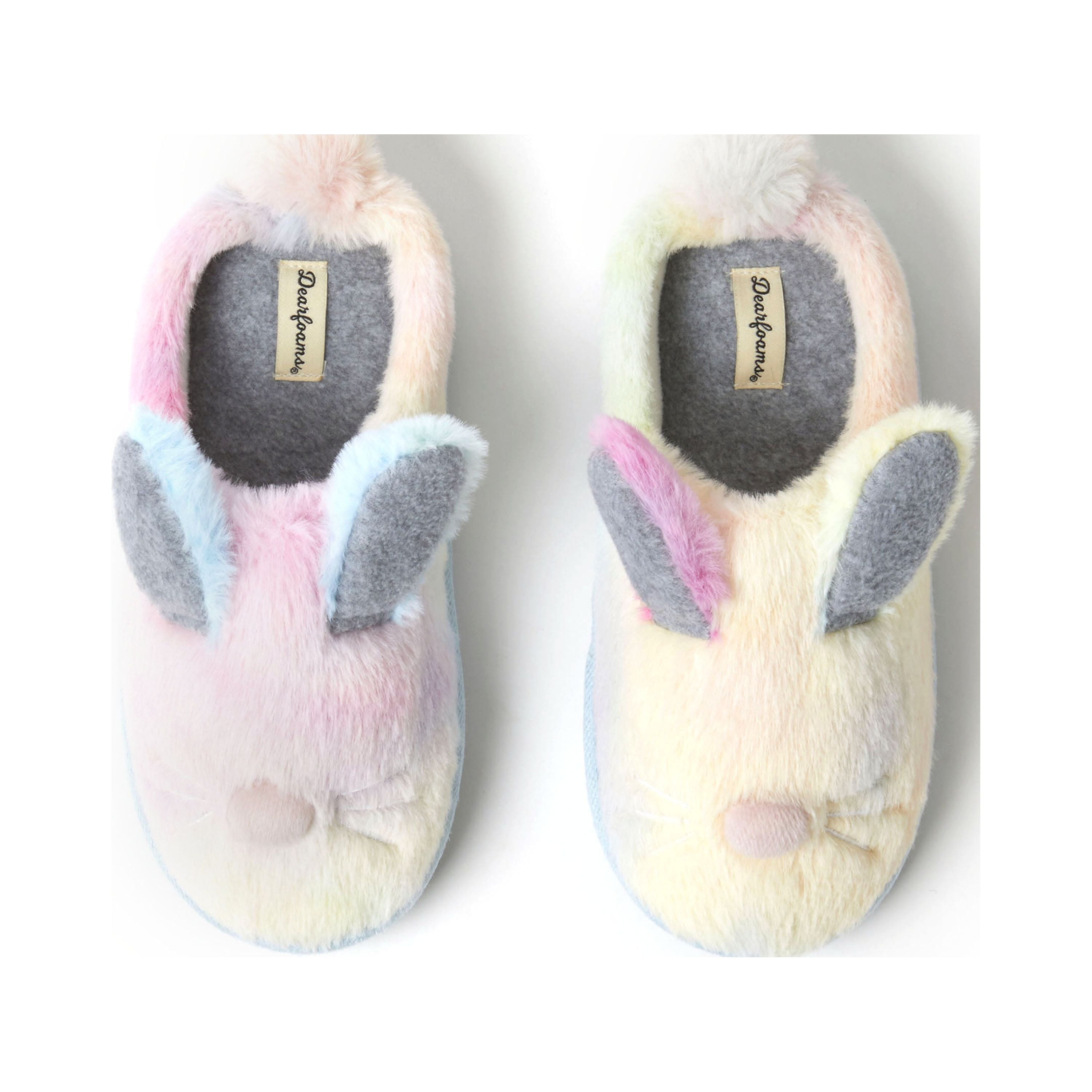Dearfoams Kid's Easter Bunny Fuzzy Clog Slipper - Walmart.com