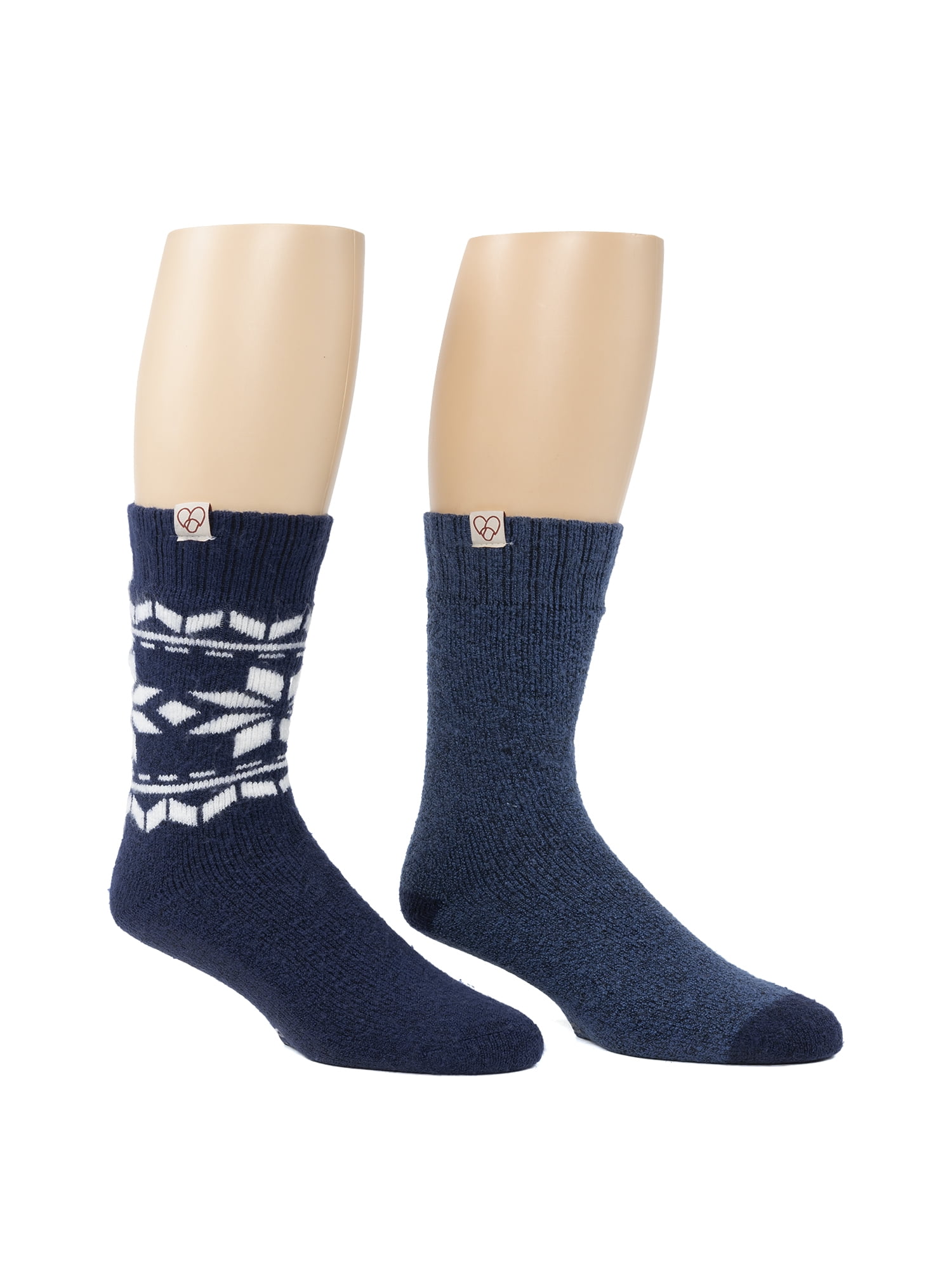 Dearfoams Men's French Terrycloth Lounge Crew Socks, 2-Pack, Sizes 7-12 ...