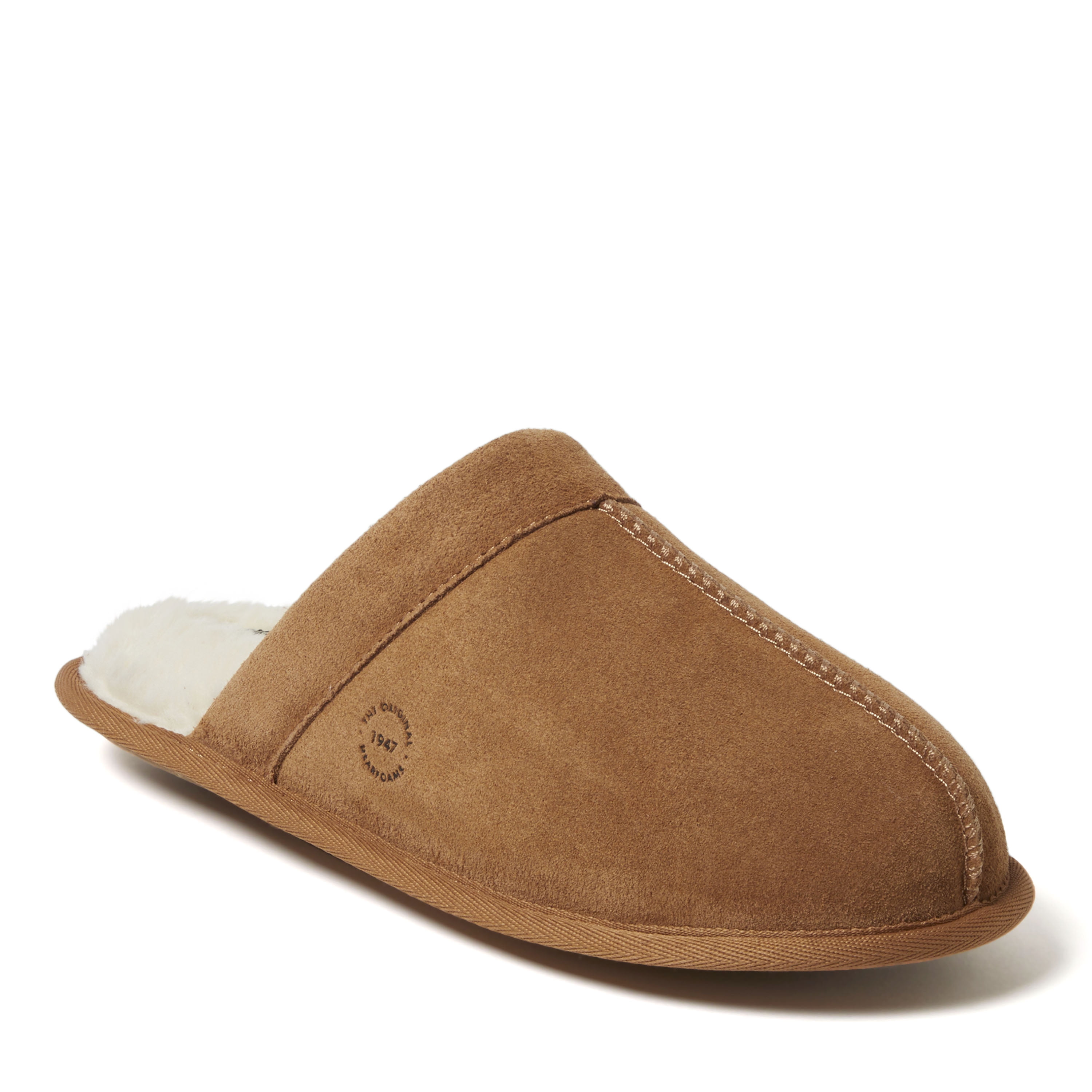 Dearfoams Men's Kirk Genuine Suede Scuff House Slipper - Walmart.com