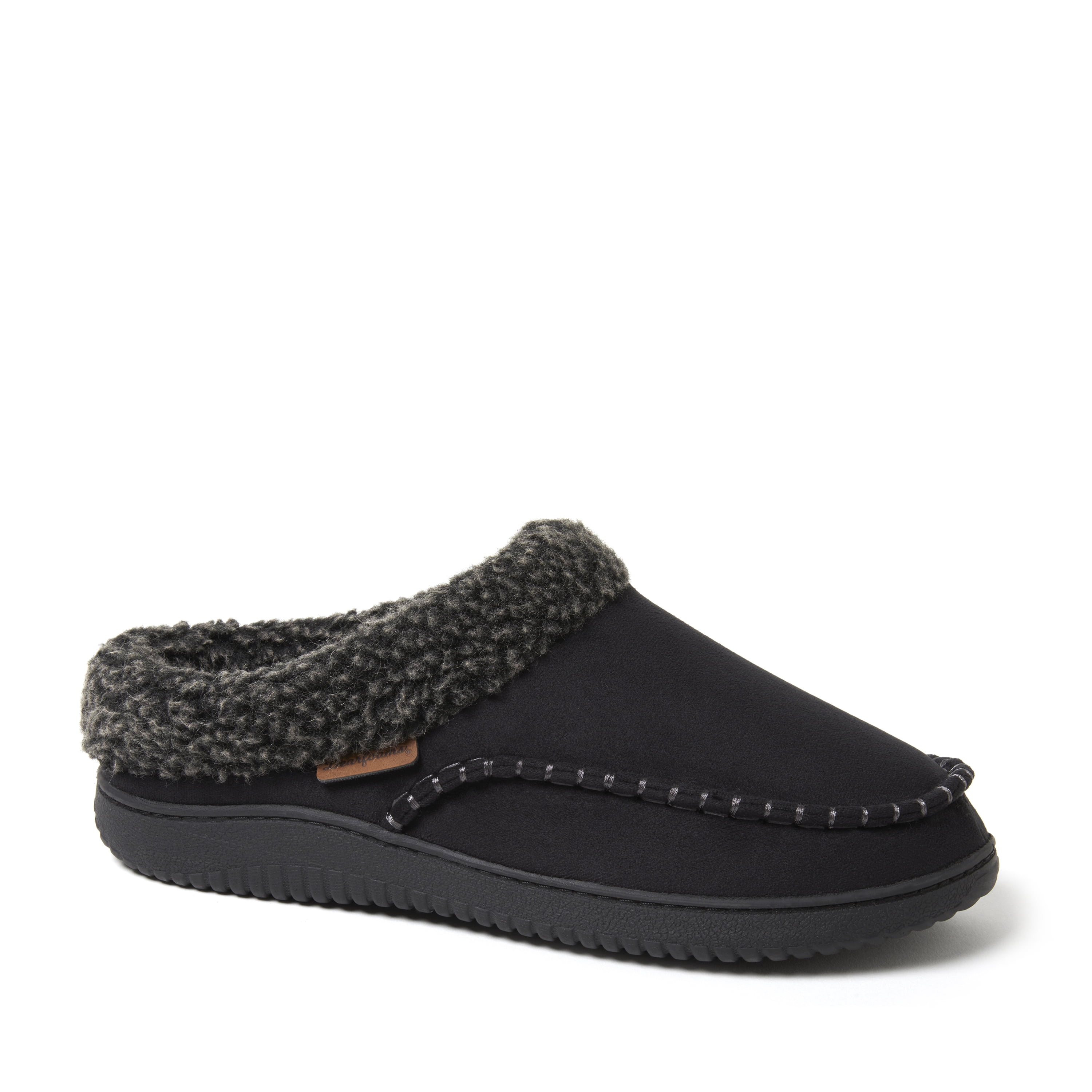 Dearfoams Men's Marshall Microsuede Moccasin Toe Clog House Shoe ...
