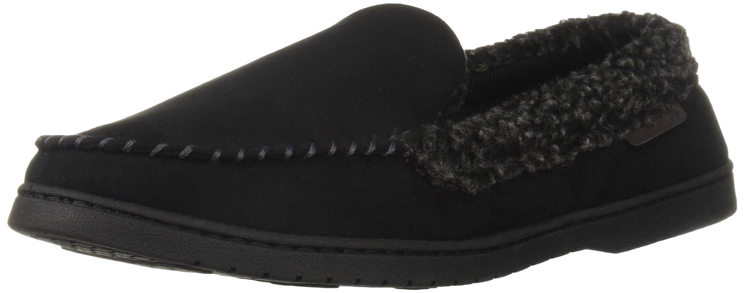 Dearfoams Men's Memory Foam Slippers 11-12,Black,Large (Black, 9-10 M ...