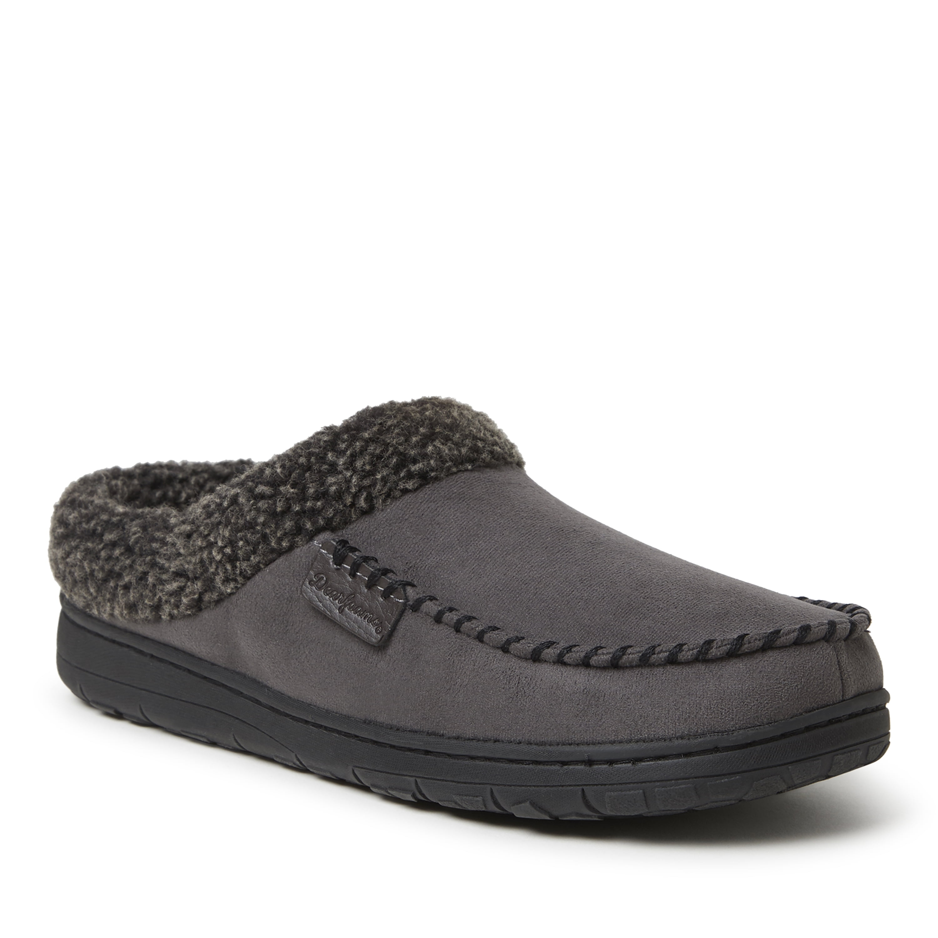 Dearfoams Men's Brendan Microsuede Moccasin Toe Clog Slipper - Walmart.com
