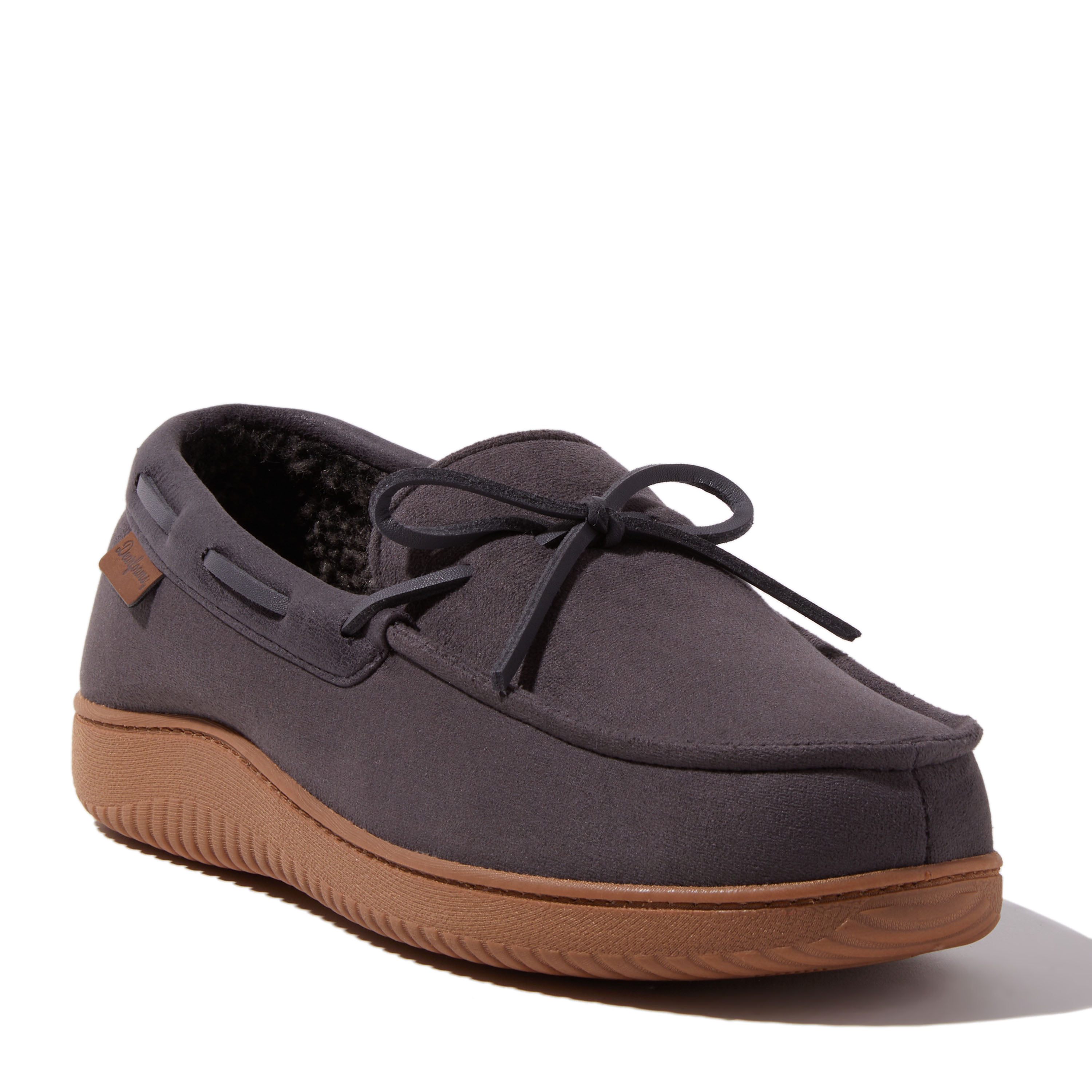 Dearfoams Men's Pierce Microsuede Moccasin House Shoe Slipper - Walmart.com