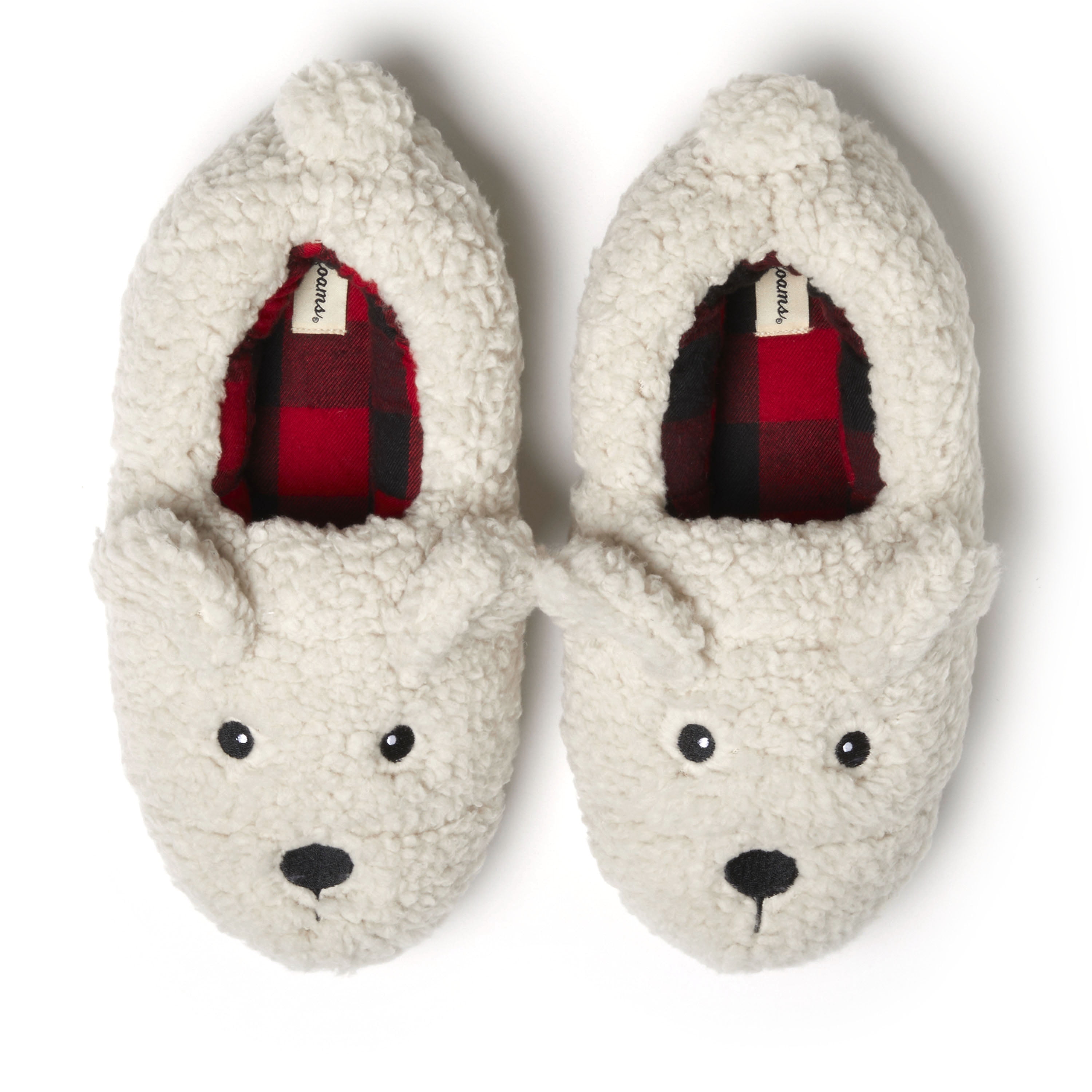 Dearfoams Unisex Adult Animal Closed Back House Slipper - Polar Bear ...