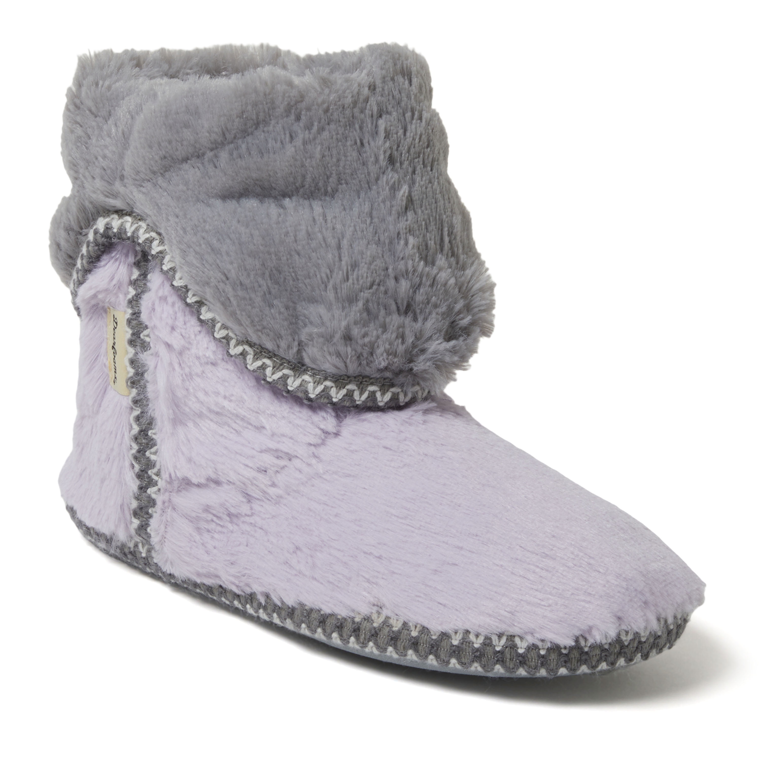 Dearfoams Women's Beth Faux Fur Fold Down Fuzzy Bootie House Slipper ...