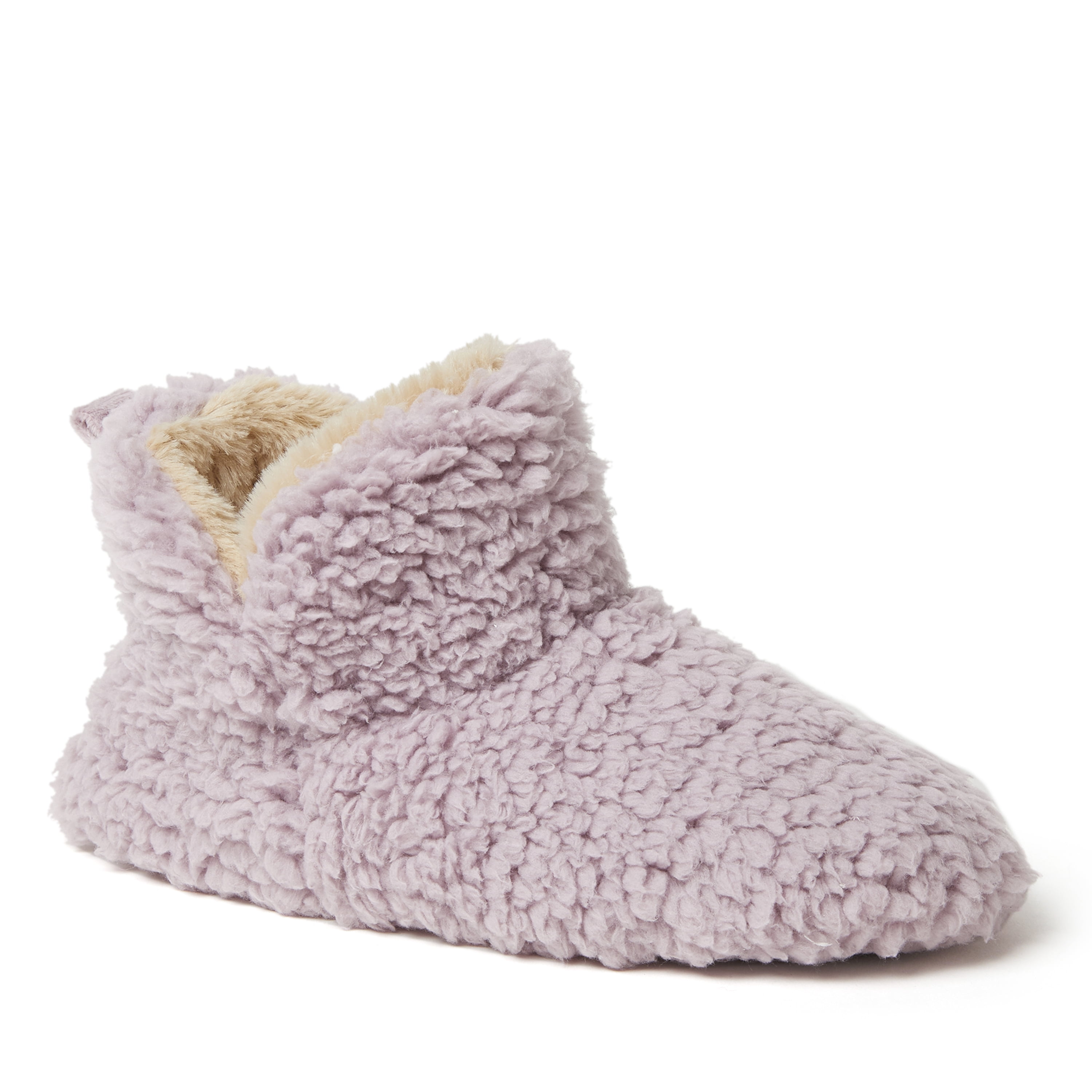 Dearfoams Women's Chelsea Bootie Slippers, Warm Cozy Faux Shearling ...
