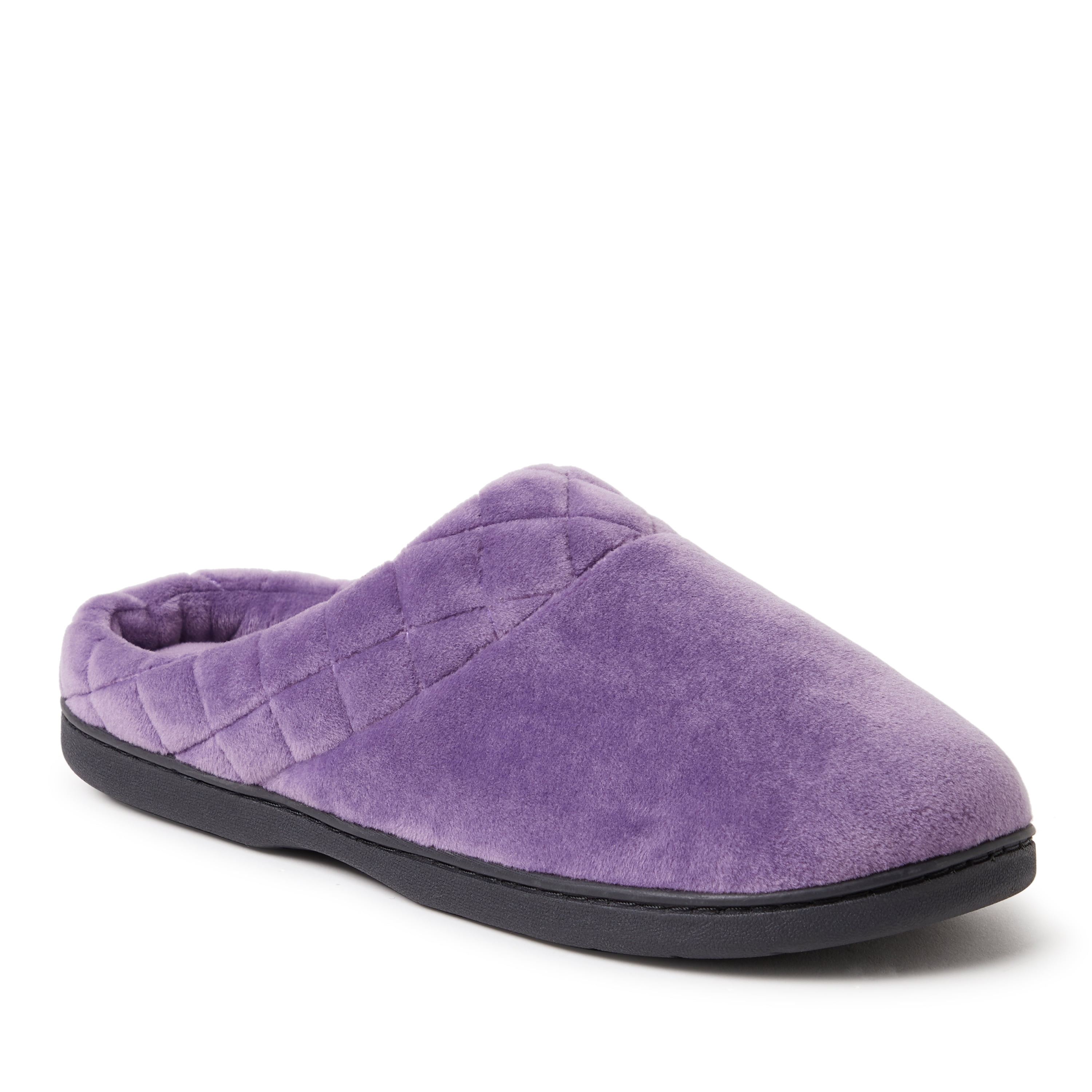 Dearfoams Women's Darcy Quilted Cuff Velour Clog House Slipper ...