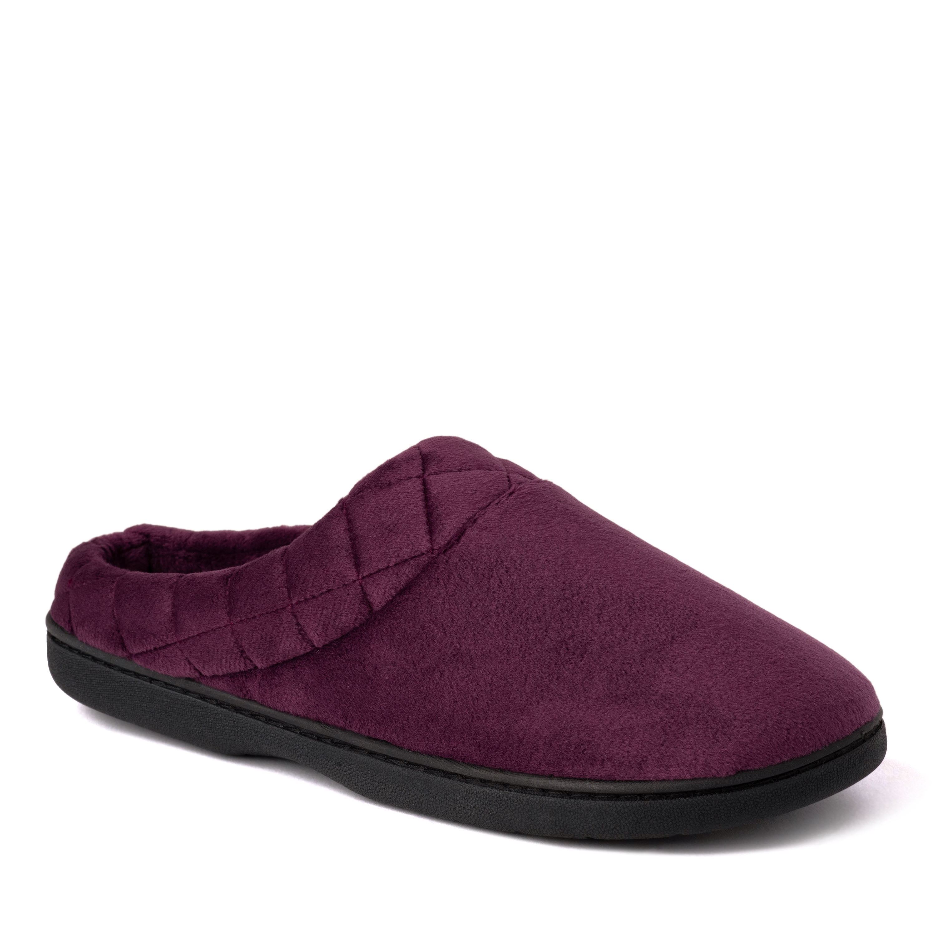 Dearfoams Women's Darcy Quilted Cuff Velour Clog House Slipper ...