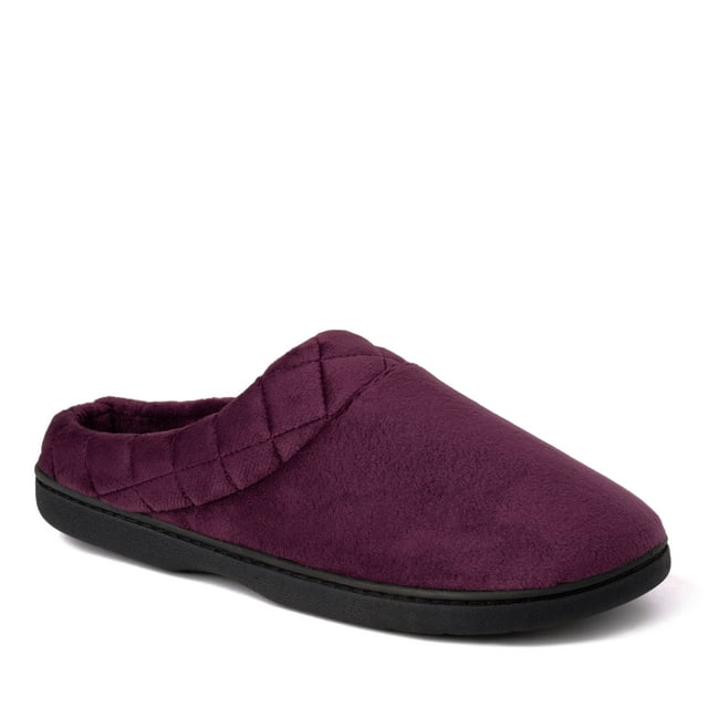 Dearfoams Women's Darcy Quilted Cuff Velour Clog House Slipper ...