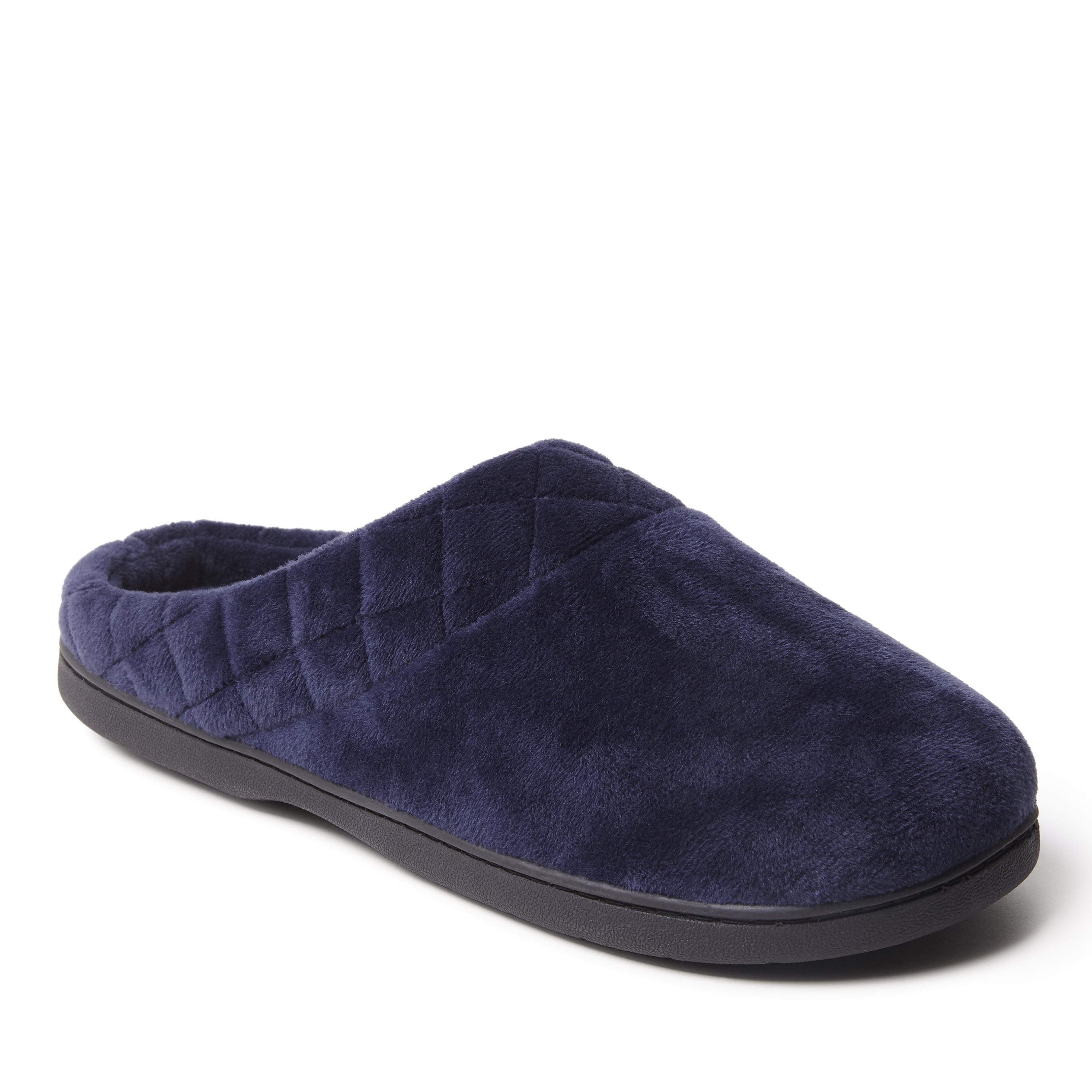 Dearfoams Women's Darcy Quilted Velour Clog Slippers, Memory Foam ...