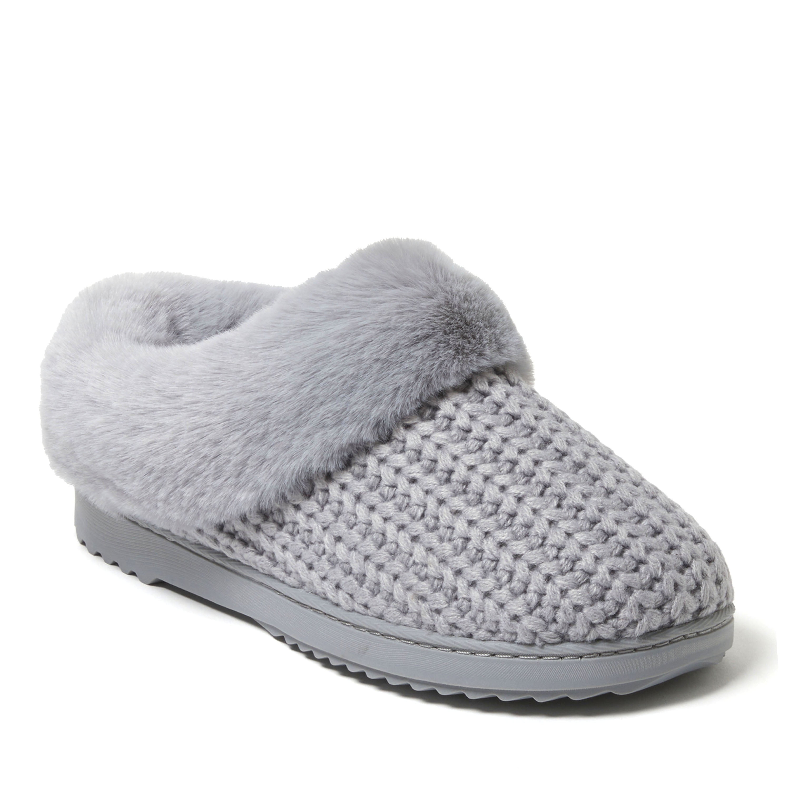 Dearfoams Women's Hannah Festive Knit Clog House Shoe Slipper - Walmart.com