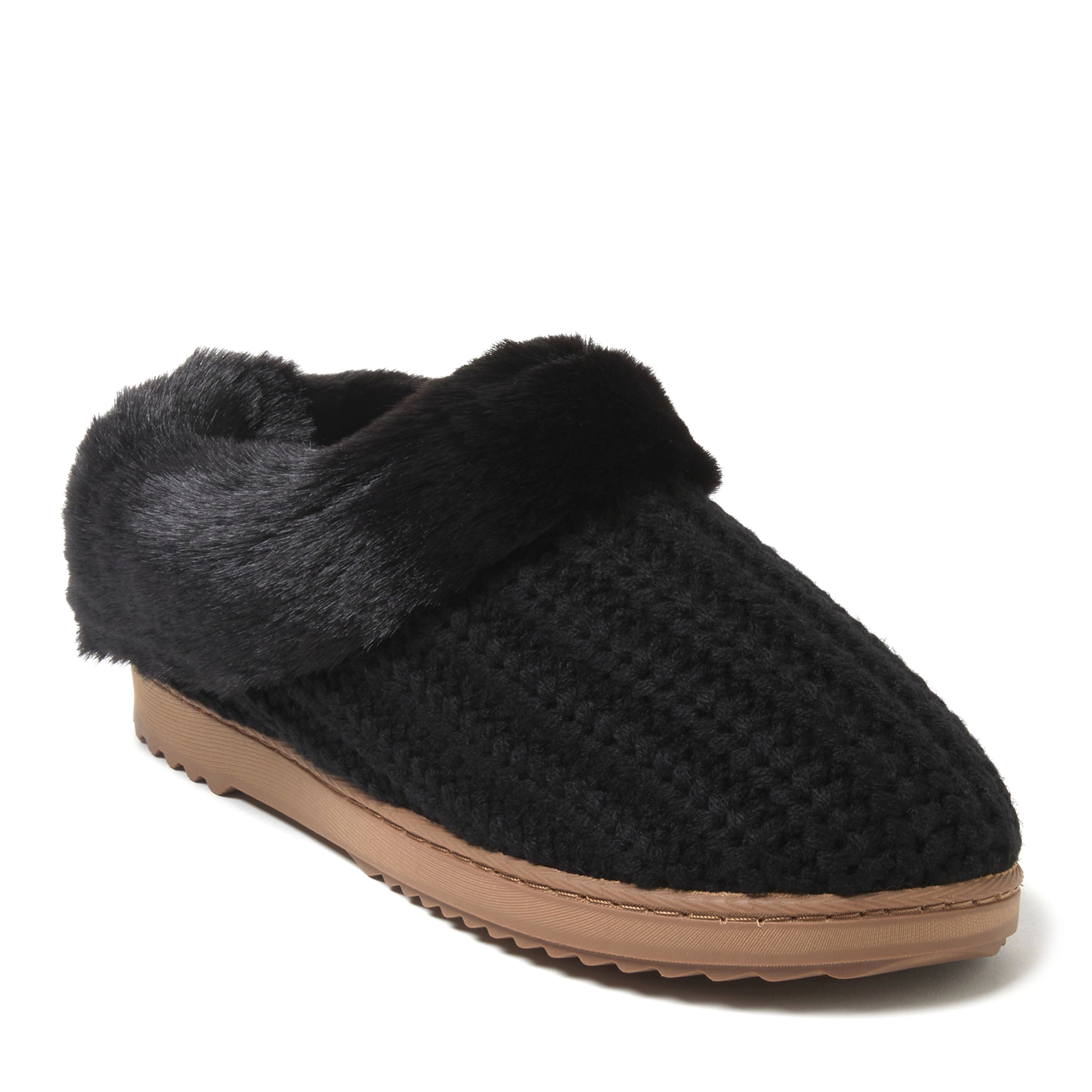 Dearfoams Women's Hannah Festive Knit Clog House Shoe Slipper - Walmart.com