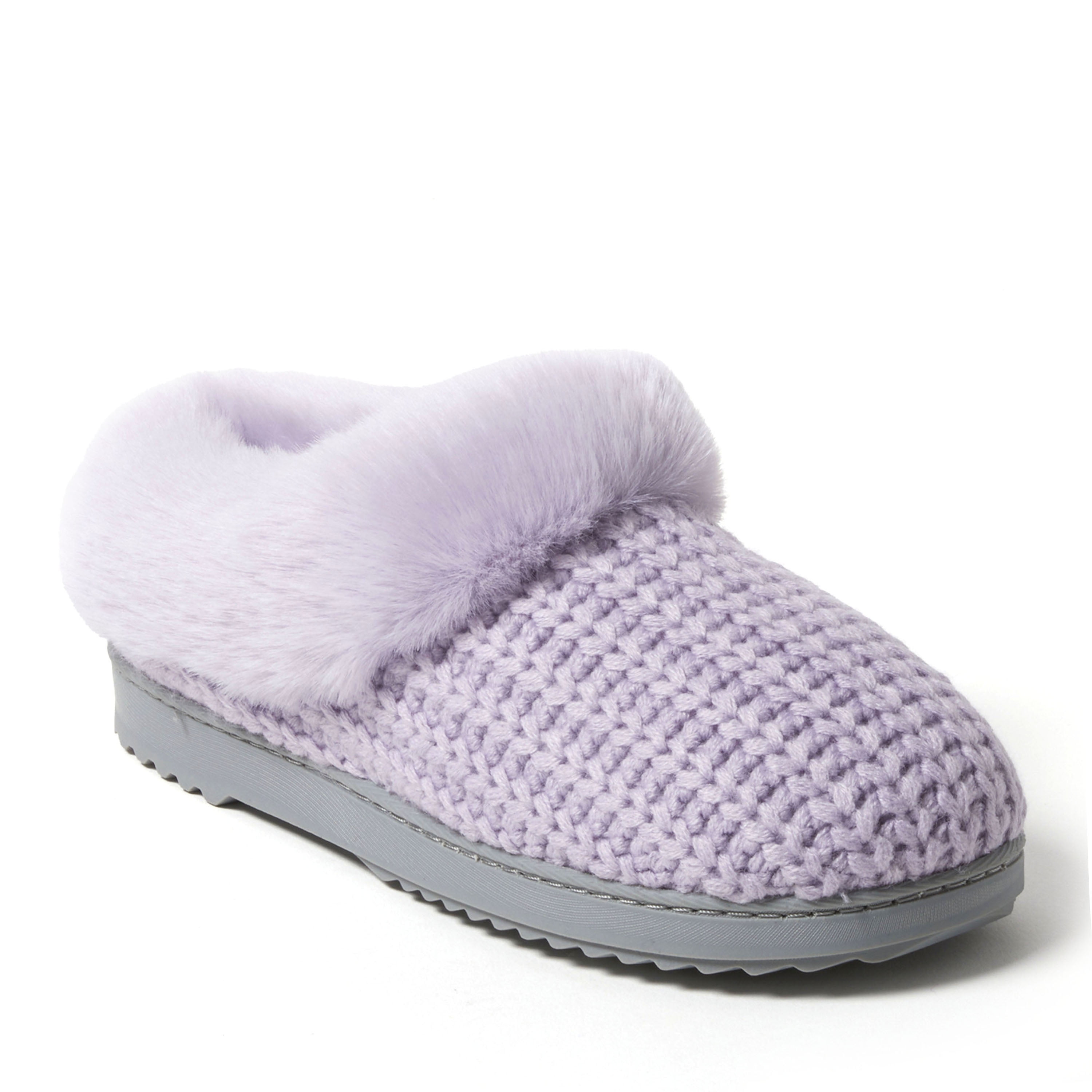 Dearfoams Women's Hannah Festive Knit Clog House Shoe Slipper - Walmart.com