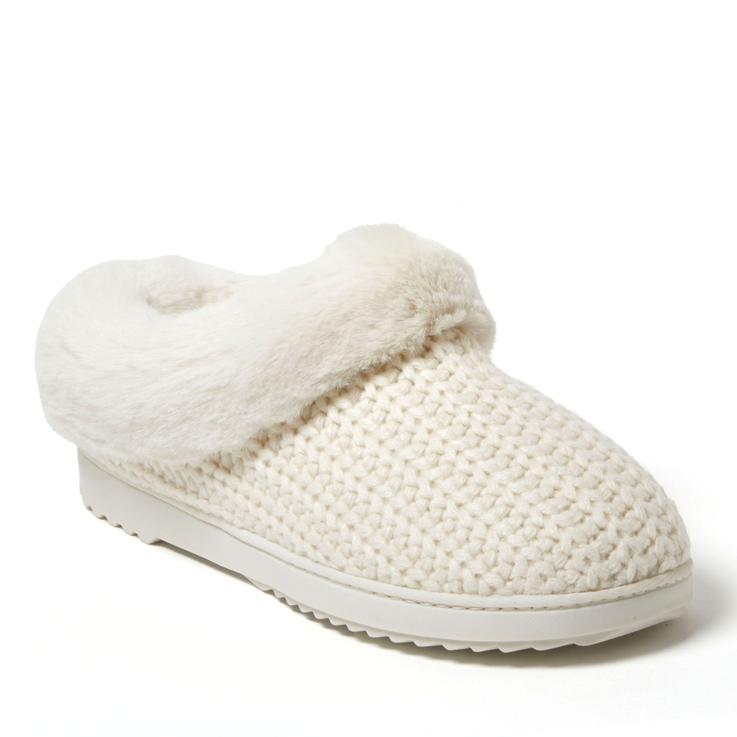 Dearfoams Women's Hannah Festive Knit Clog House Shoe Slipper - Walmart.com