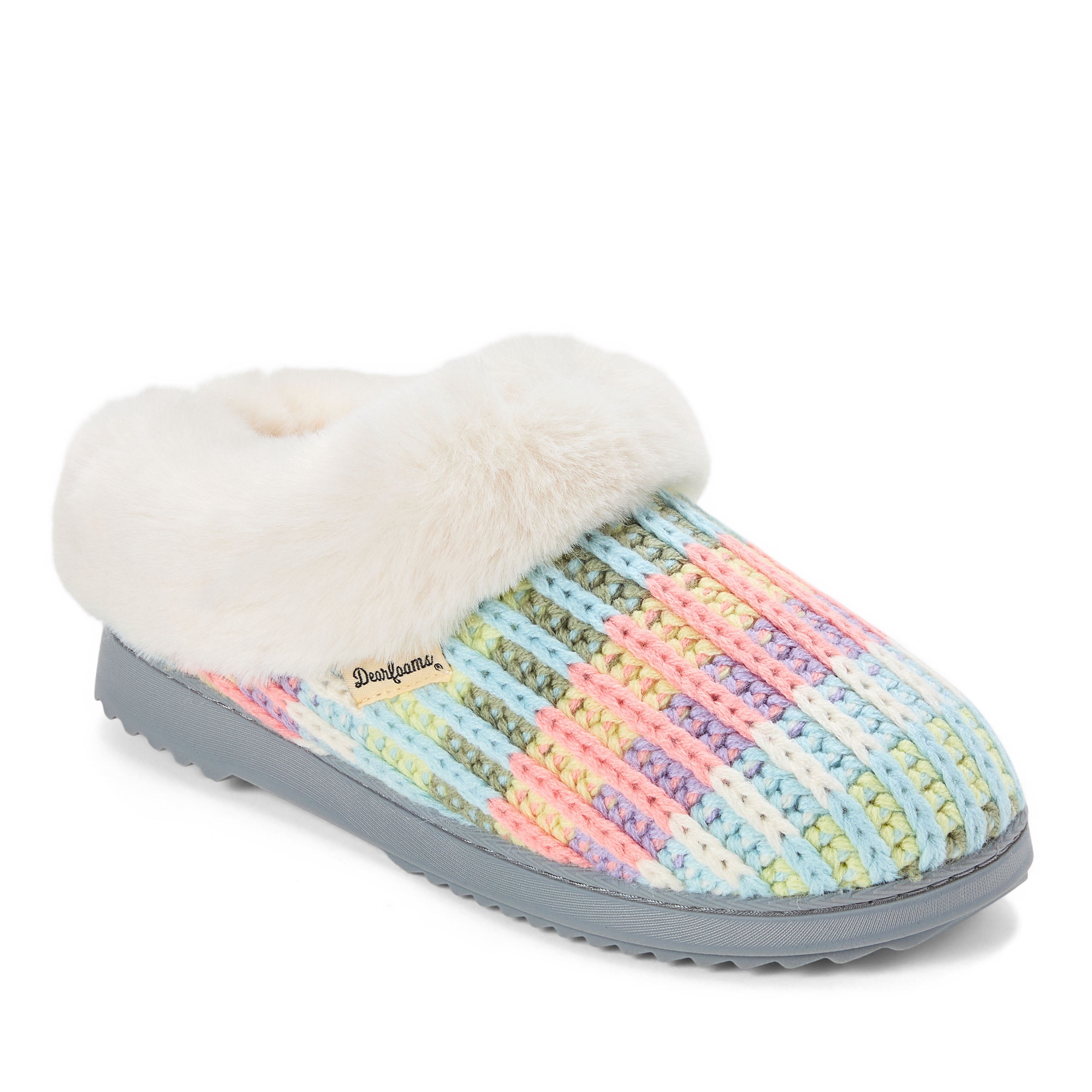 Dearfoams Women's Hannah Knit Clog House Shoe Slipper - Walmart.com