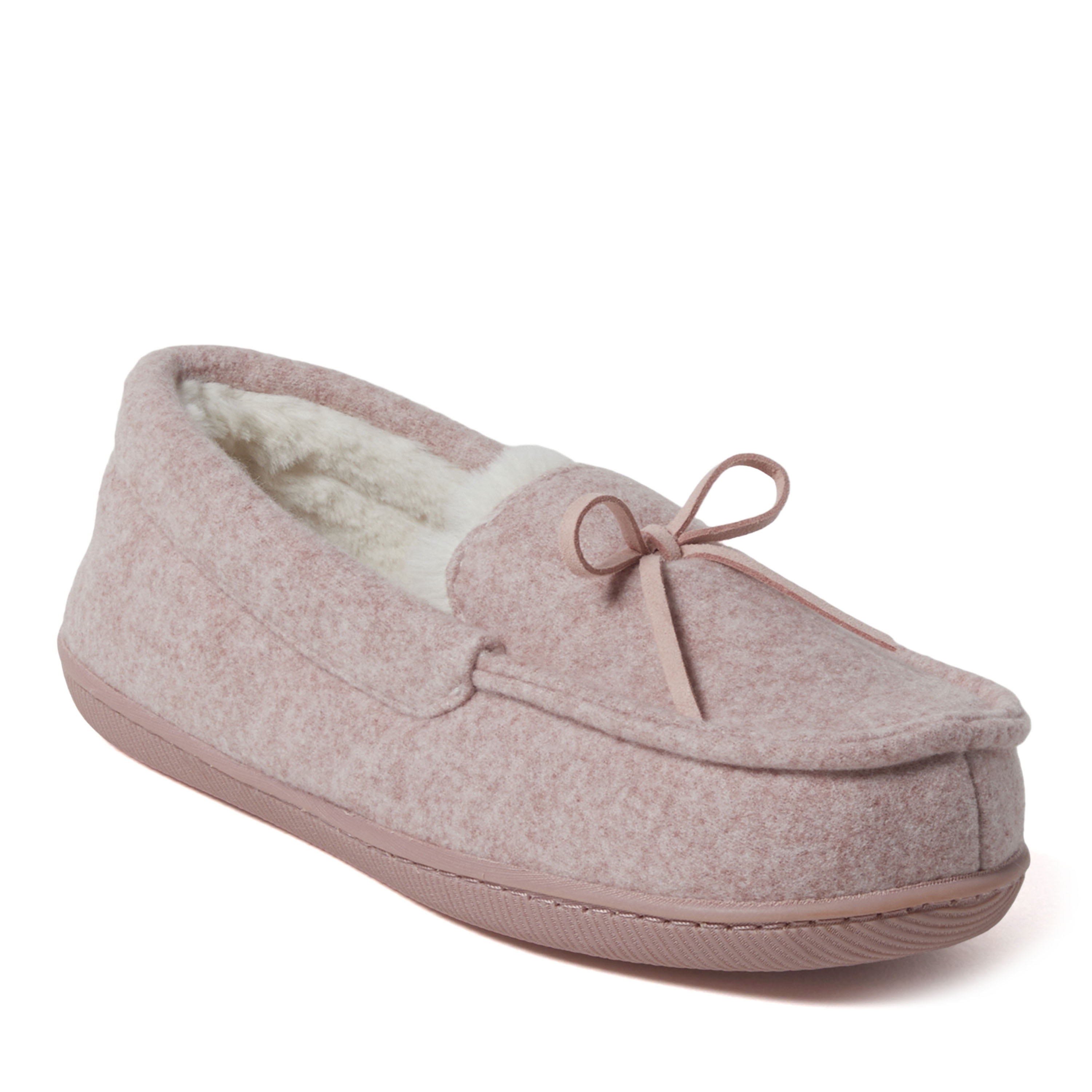Dearfoams Women's Hayes Soft Knit Moccasin House Shoe Slipper - Walmart.com