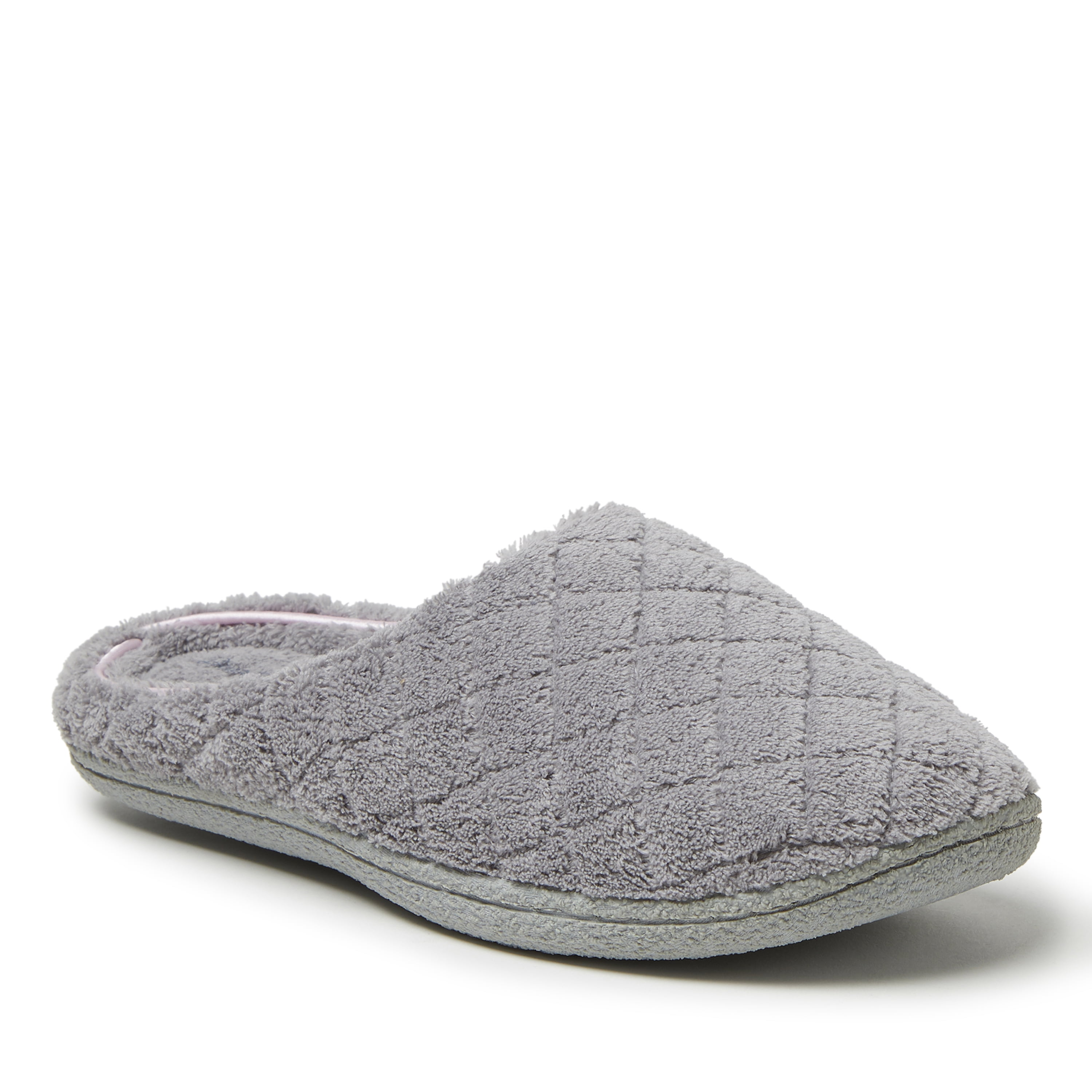 Dearfoams Women's Leslie Quilted Terry Clog Slippers with Memory Foam ...