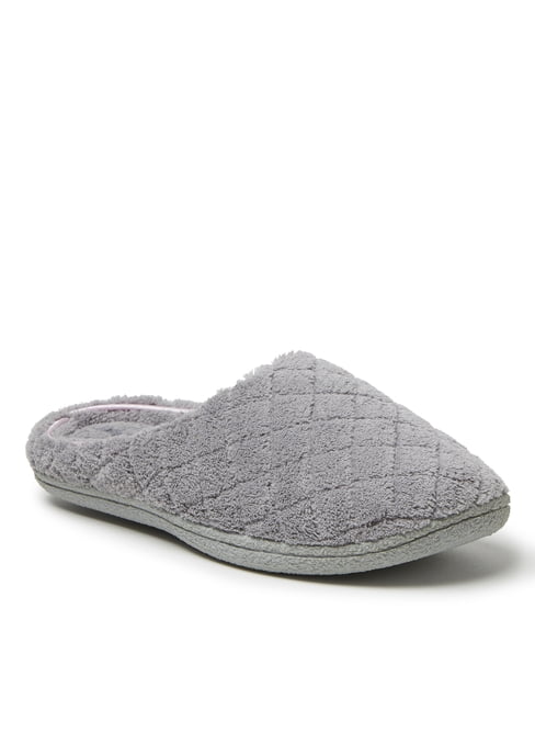 Isotoner Women's Embroidered Terry Ballerina Slippers with ISOFlex ...