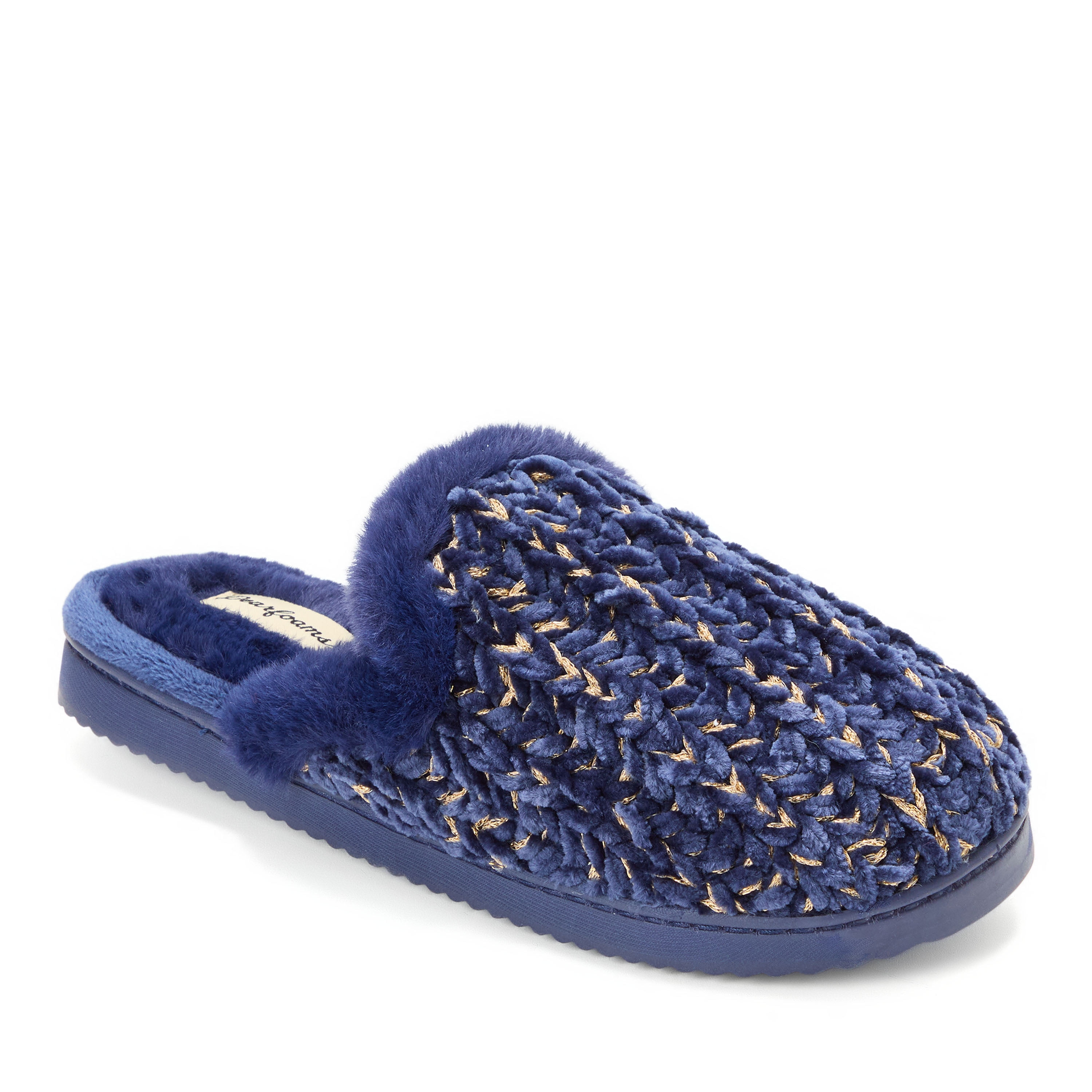 Dearfoams Women's Paris Chenille Shaped Tab Scuff Slipper - Walmart.com