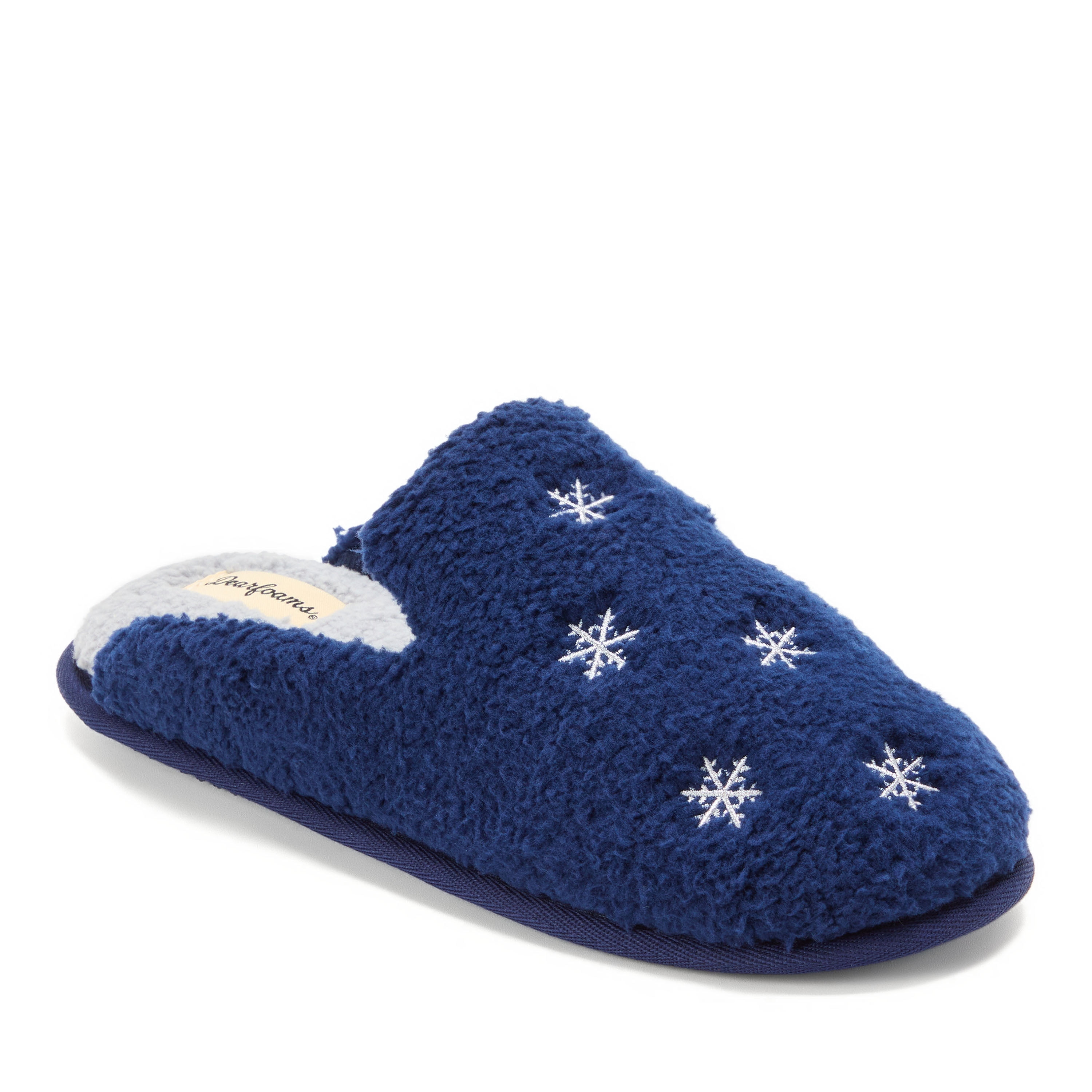 Dearfoams Women's Snowflake Teddy Scuff Slipper - Walmart.com