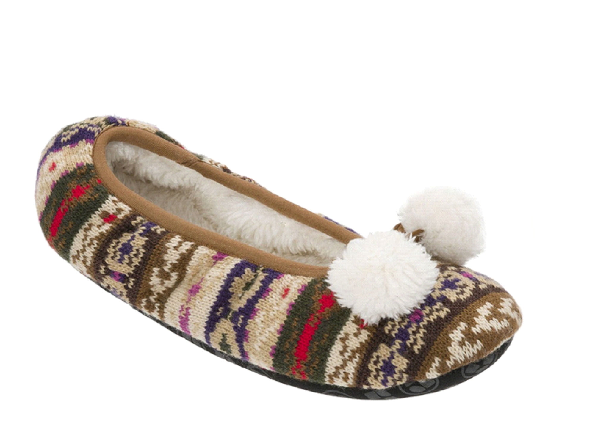 Dearfoams Women's Softie Slipper Neutral Combo (Medium - Shoe Size 7-8 ...