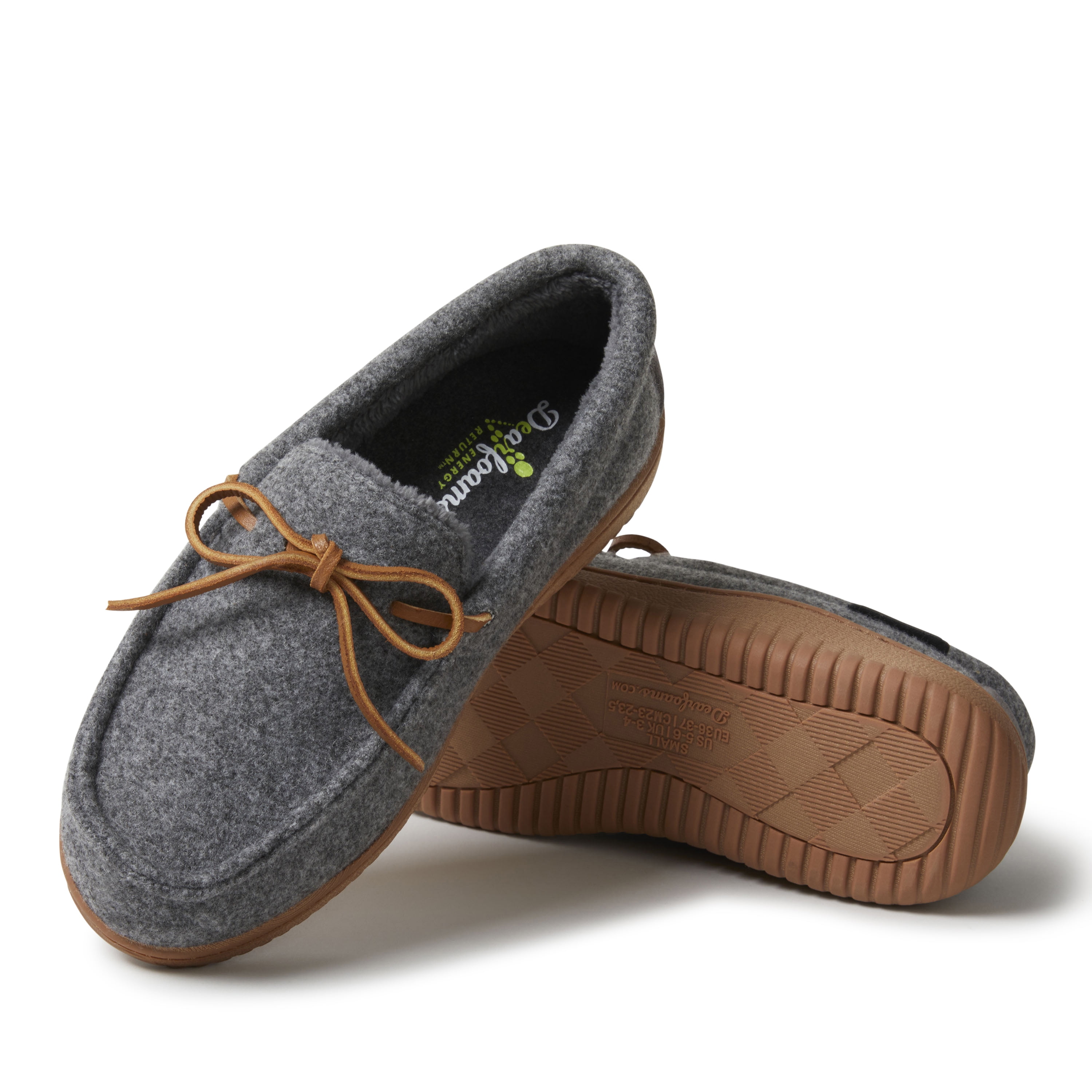 Dearfoams Women's Wilmington Wool Blend House Shoe Moccasin Slipper ...