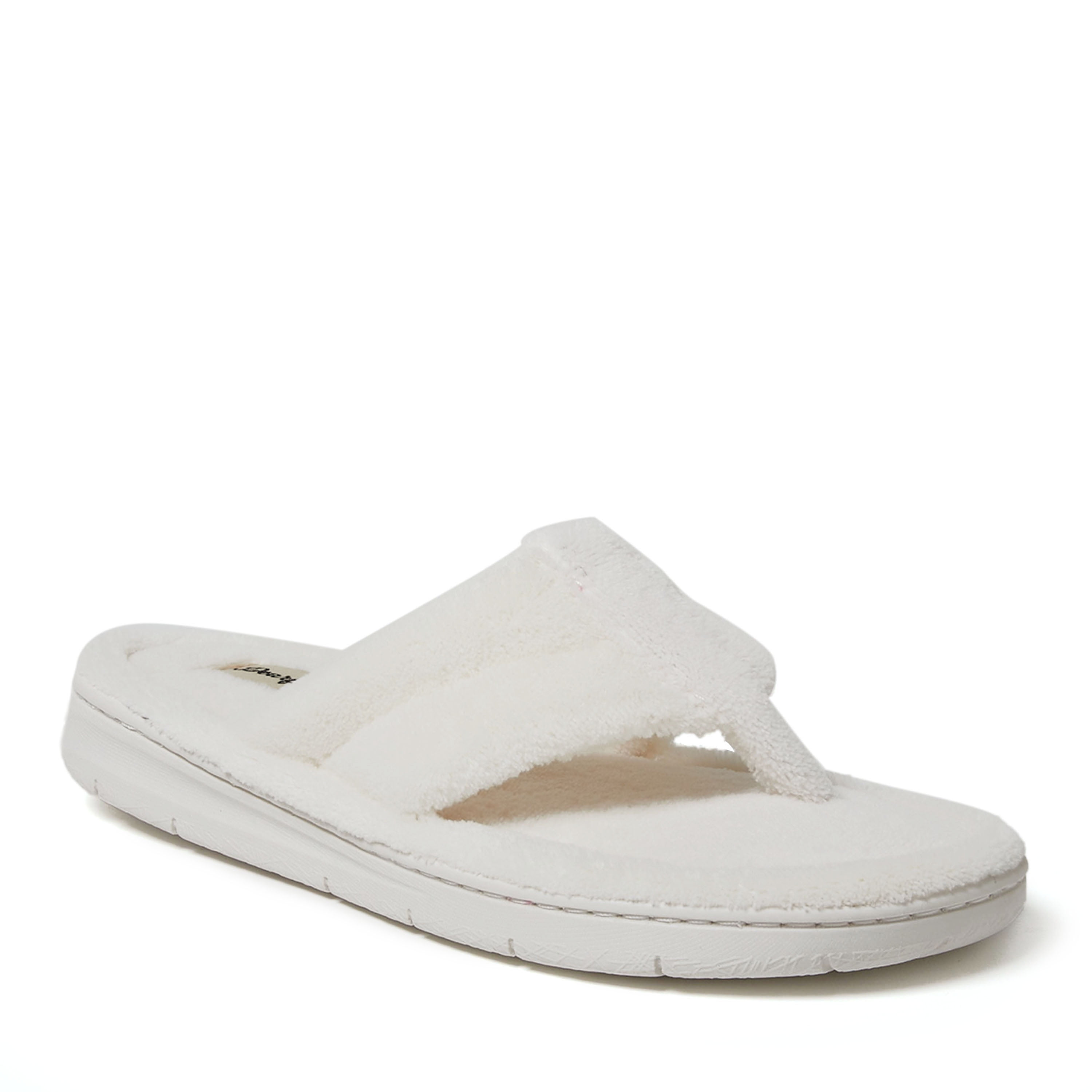 Dearfoams Women's Wrenley Terry Thong Flip Flop House Slipper - Walmart.com