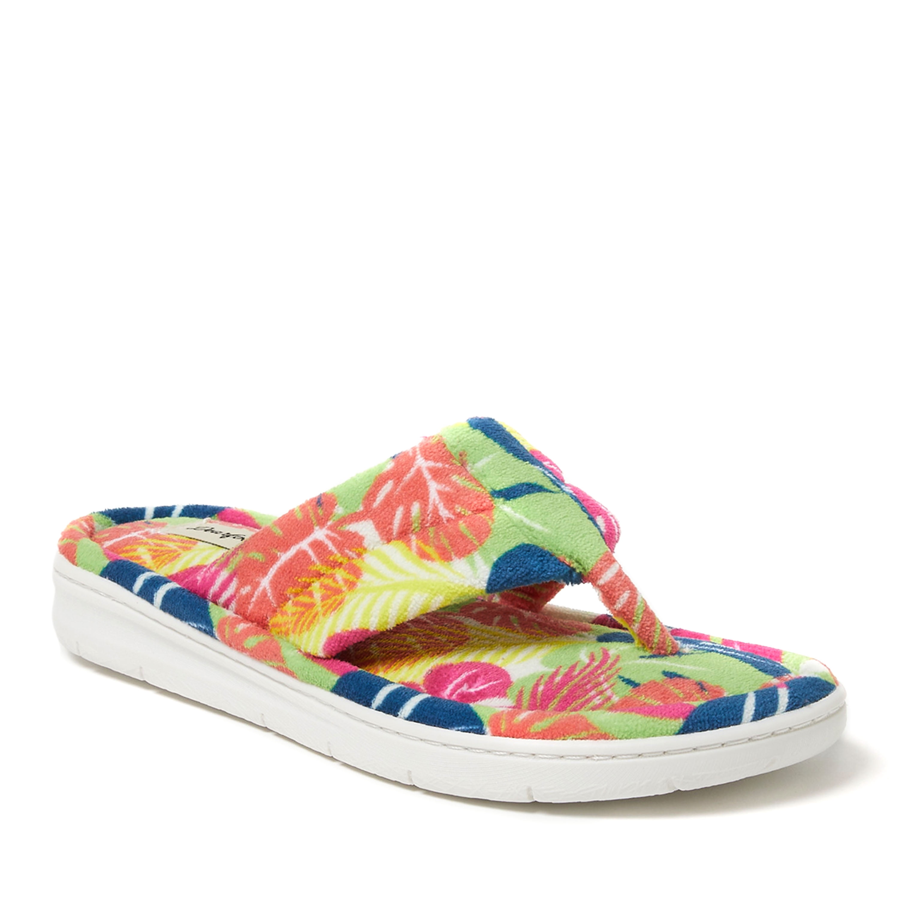 Dearfoams Women's Wrenley Terry Thong Flip Flop House Slipper - Walmart.com