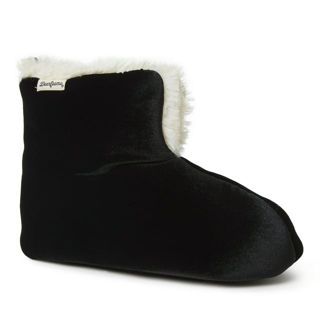 Dearfoams Women's Zoey Shiny Velour Duvet Bootie Slipper - Walmart.com