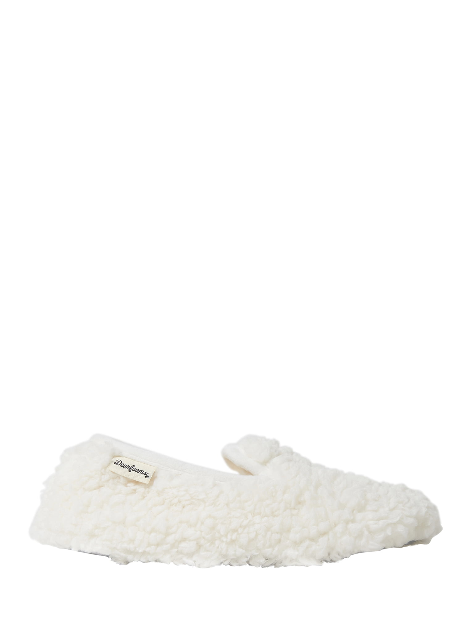 Dearfoams Womens Fluffy Pile Closed Back Slippers - Walmart.com