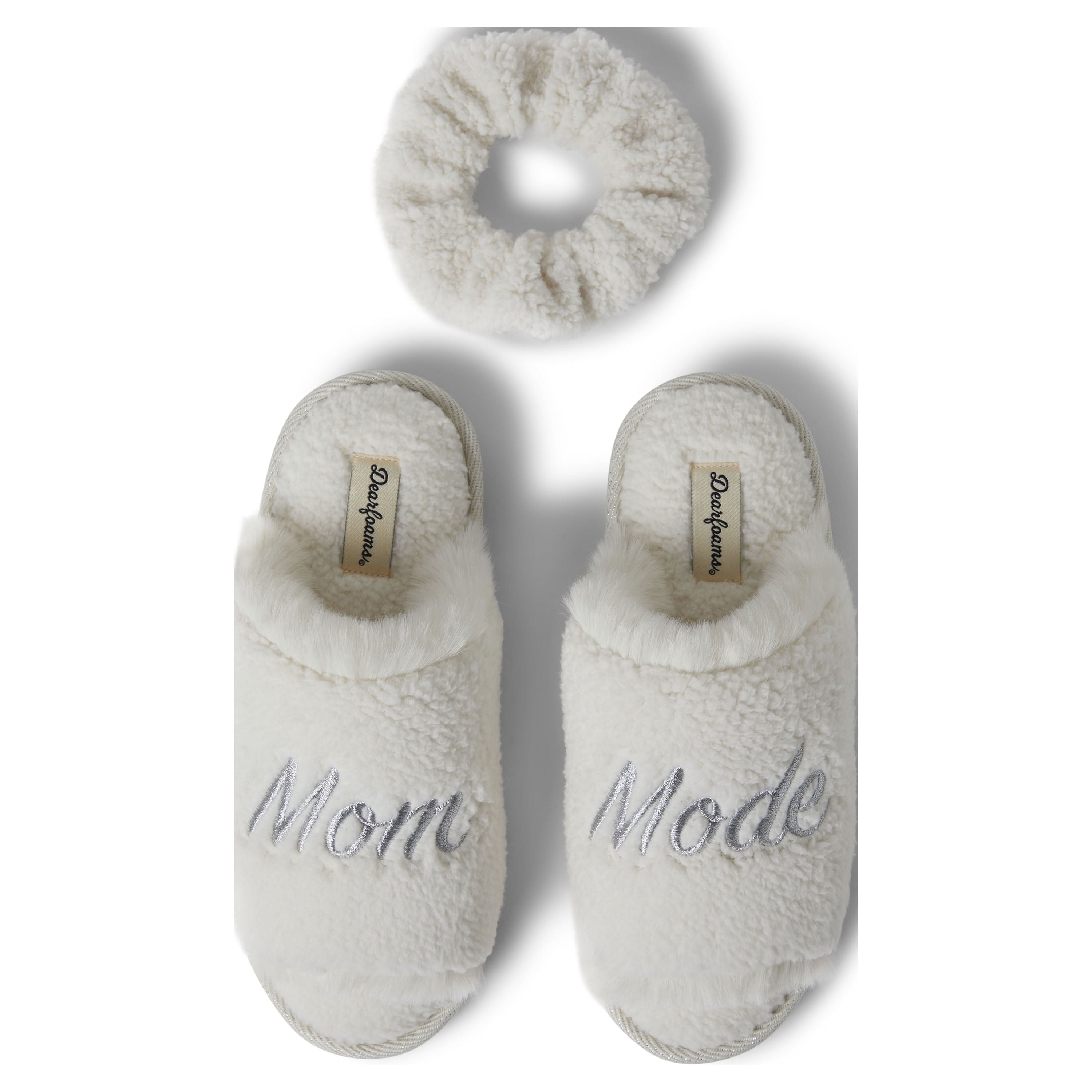 Dearfoams Womens Louise Embroidered Mom Slide Slipper Gift Set with ...