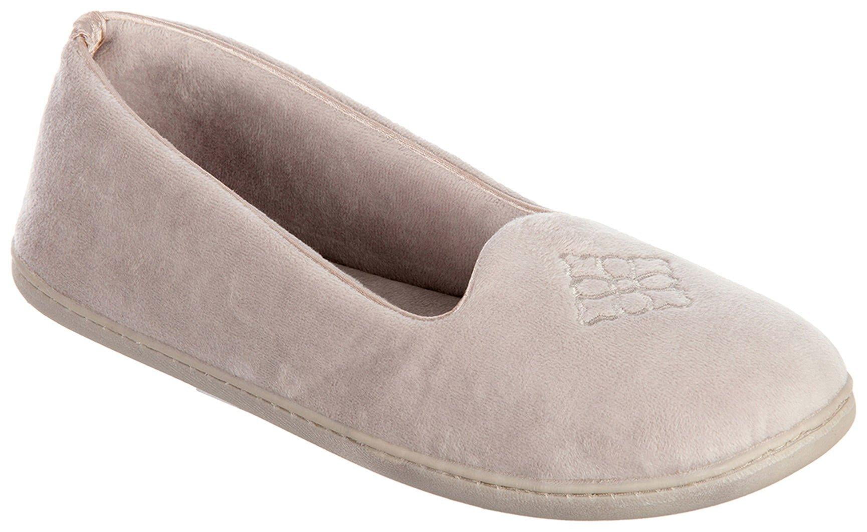 Dearfoams Womens Rebecca Memory Foam Closed Back Slippers - Walmart.com