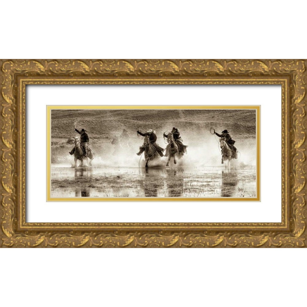 Dearing, Lisa 24x13 Gold Ornate Wood Framed with Double Matting Museum ...