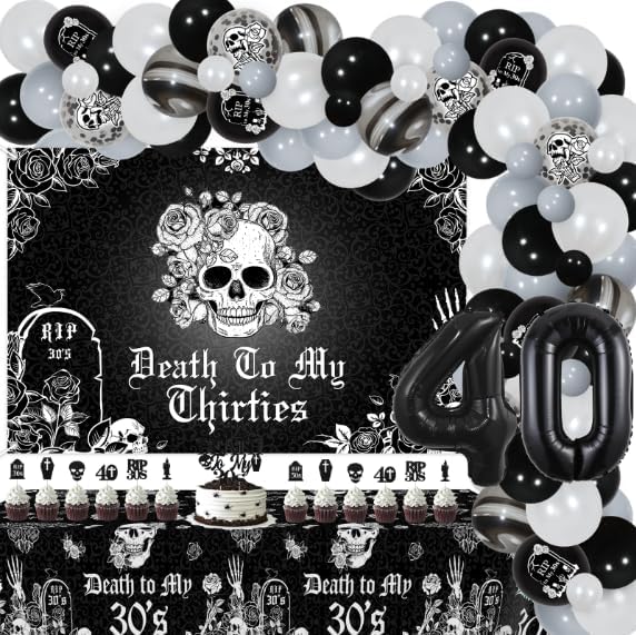 Death to My 30s Decorations Pack Death to My Thirties Backdrop ...