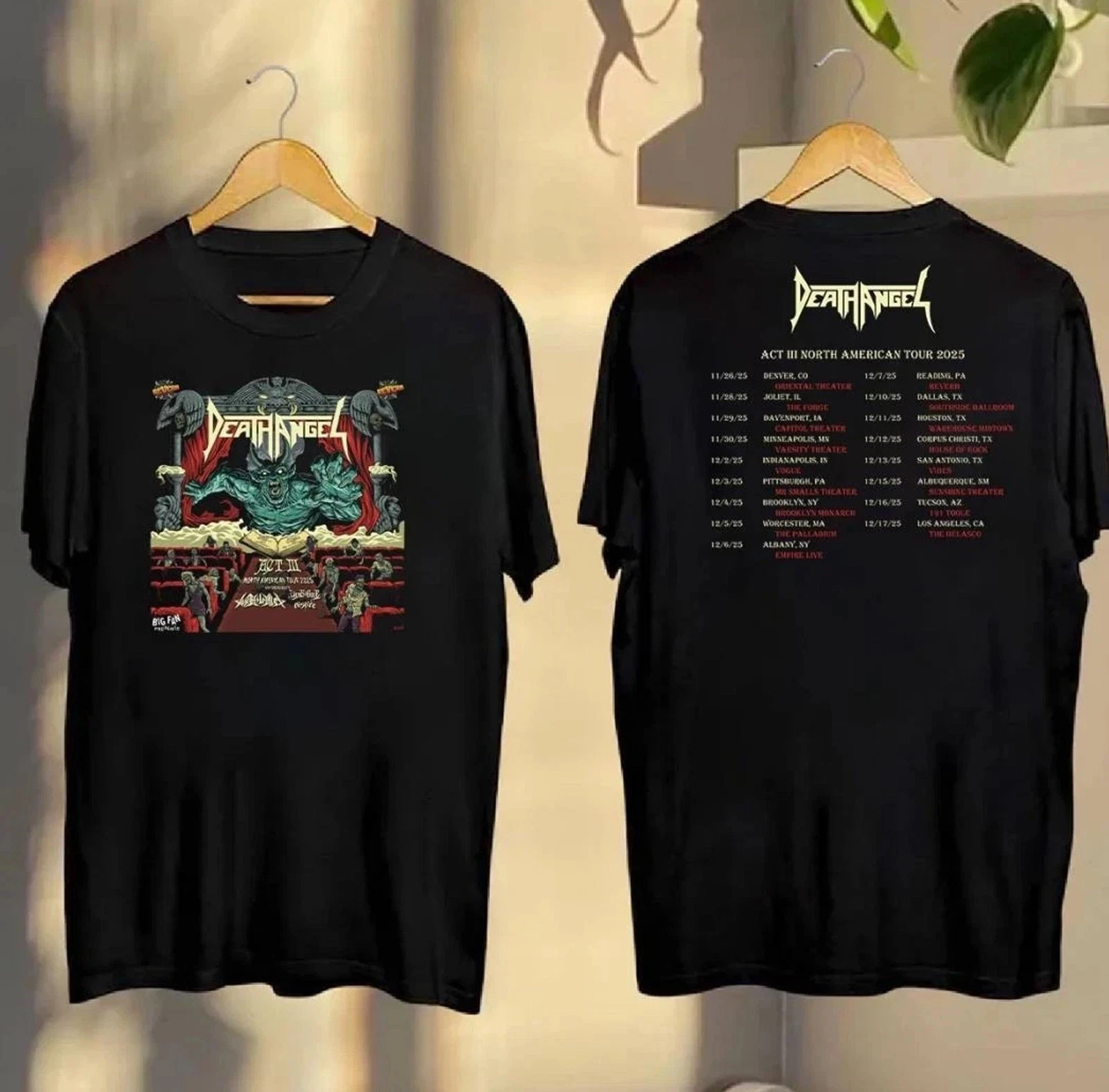 Death Angel Act Iii North American Tour 2025 Unisex T-shirt - Walmart.com