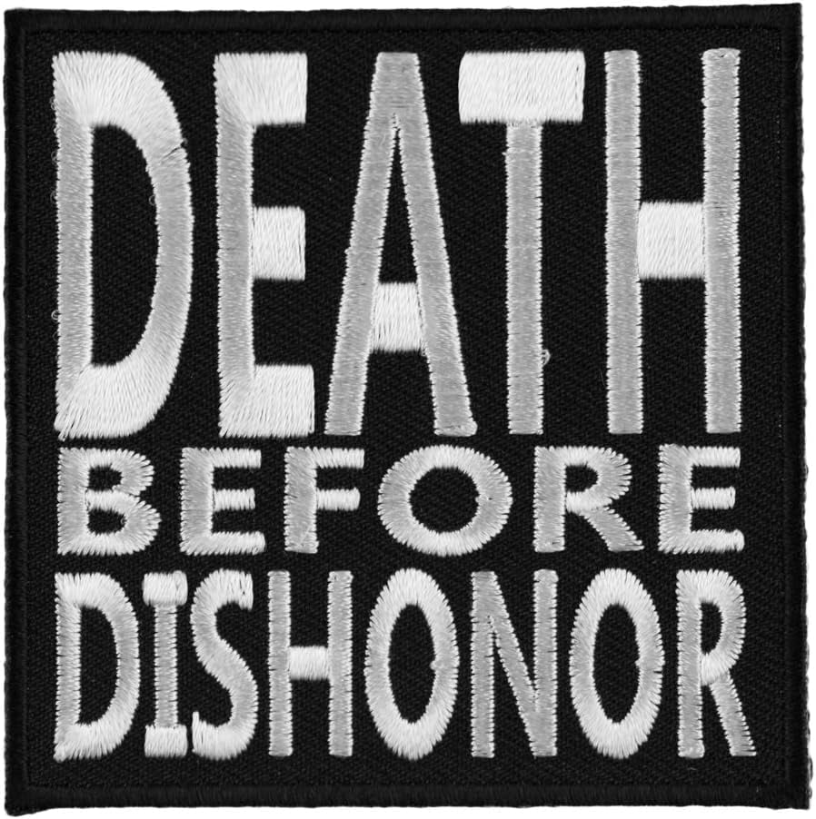 Death Before Dishonor Black & White Patch, Sayings Patches - Walmart.com