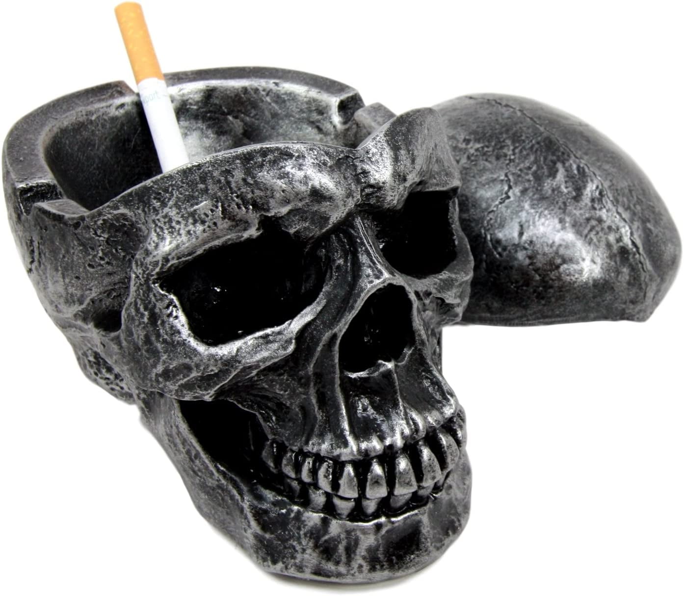 Death Curse Metallica Human Skull Ashtray Resin Sculpture Figurine ...