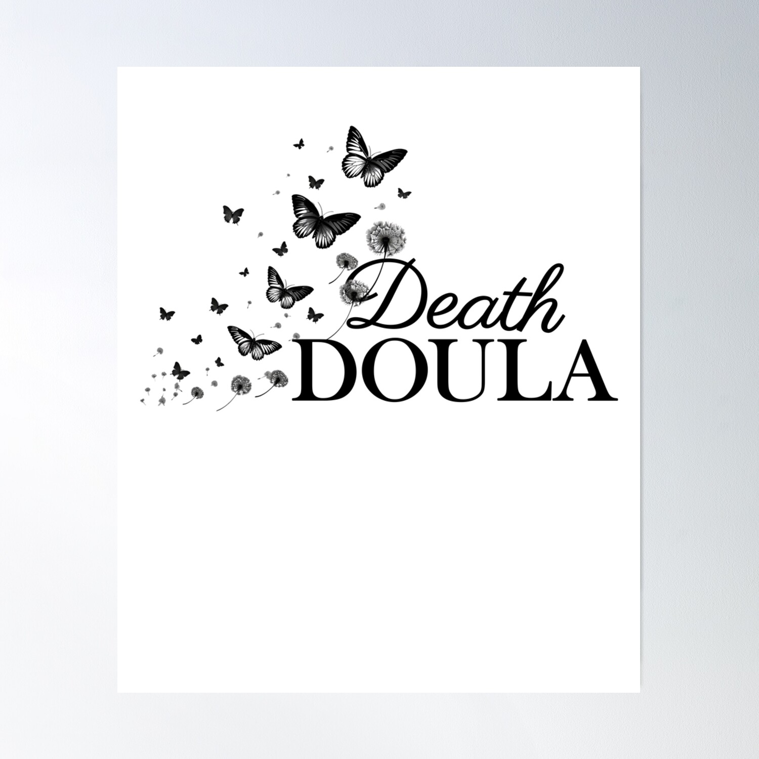 Death Doula End Of Life Doula Butterfly Poster Wall Art, Modern Wall ...