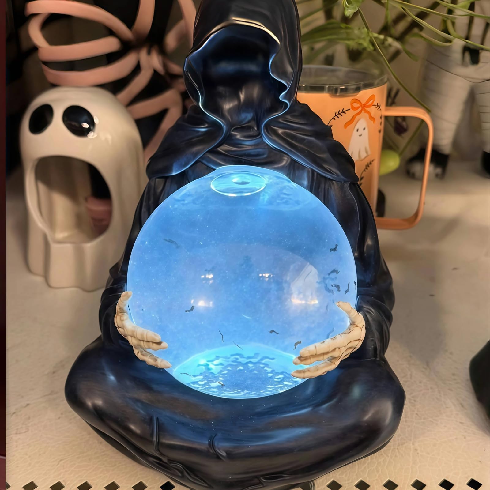 The Death God's Crystal Ball - Liquid Death Water, Gothic Black Robed ...