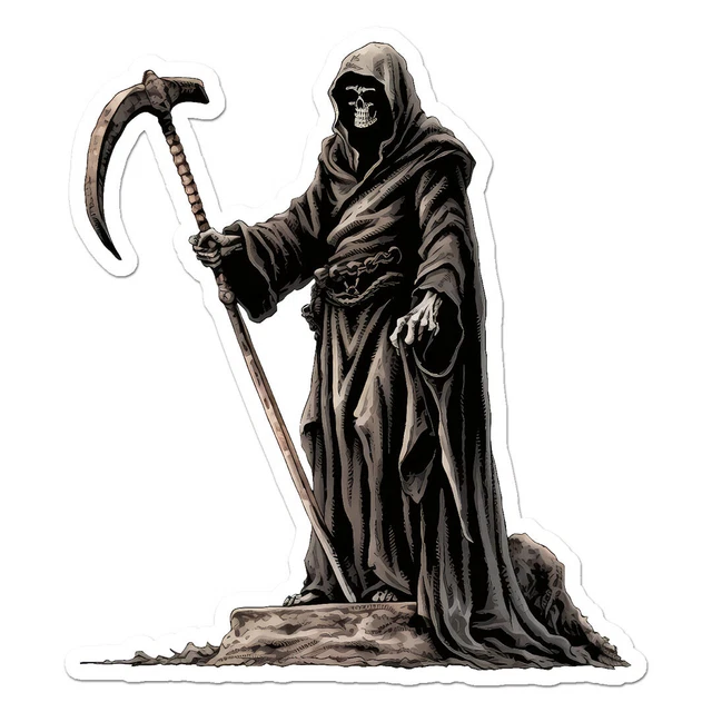 Death Grim Reaper Sticker Phone Decal Water Bottle Stickers Car Decals ...