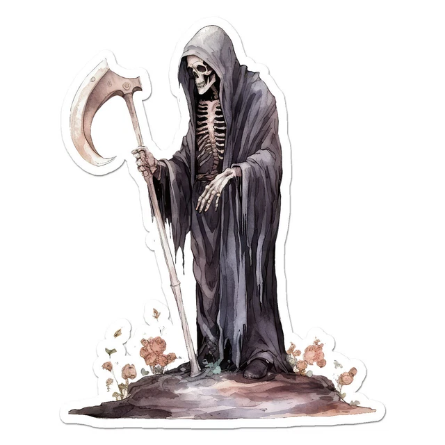 Death Grim Reaper Sticker Phone Decal Water Bottle Stickers Car Decals ...