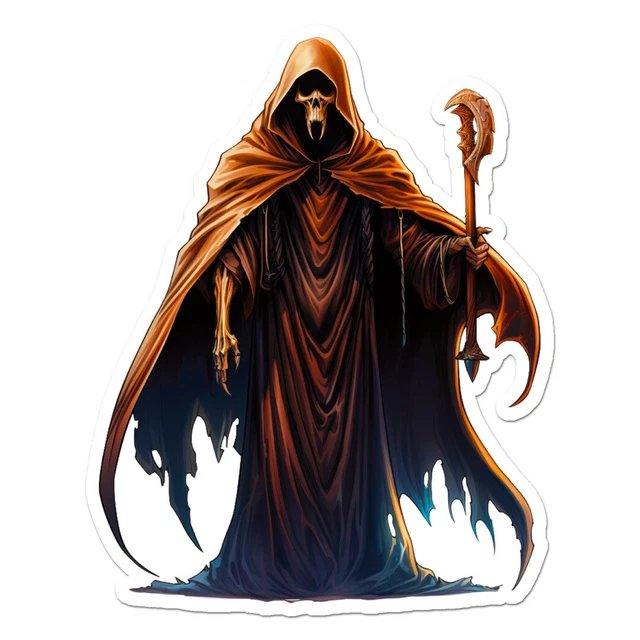 Death Grim Reaper Sticker Phone Decal Water Bottle Stickers Car Decals ...